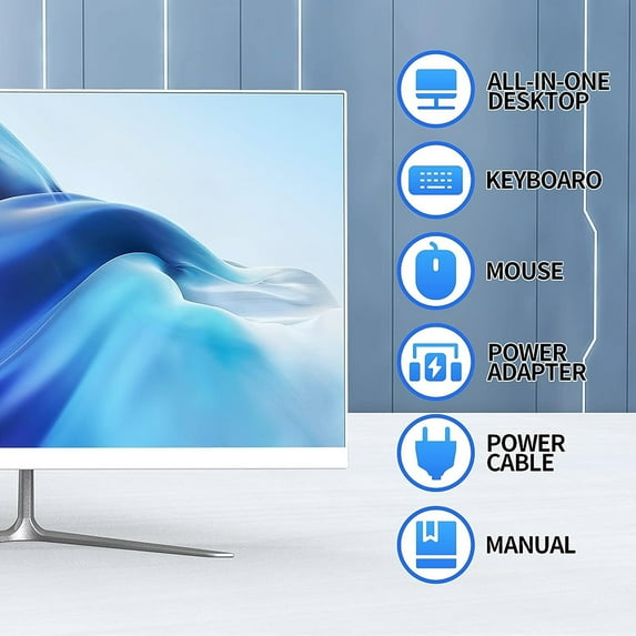 PTZZHEDM 23.8" Business Desktop All-in-One PC,Intel Celeron N5095 Quad ...