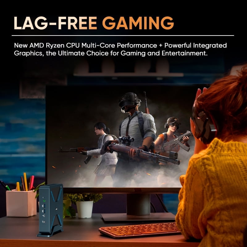 PTZZHEDM Mini PC AMD-6900HX 64GB RAM 2048GB SSD AMD Radeon™ 680M ...