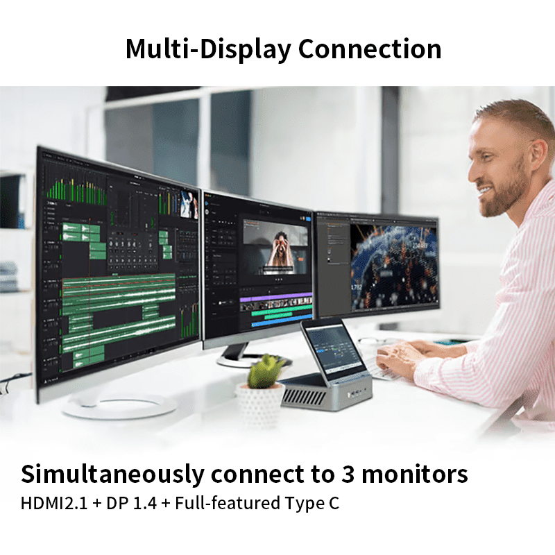 PTZZHEDM Mini PC AMD Ryzen 9 6900HX, 16GB DDR5/1024GB M.2 SSD, 7" Auto ...