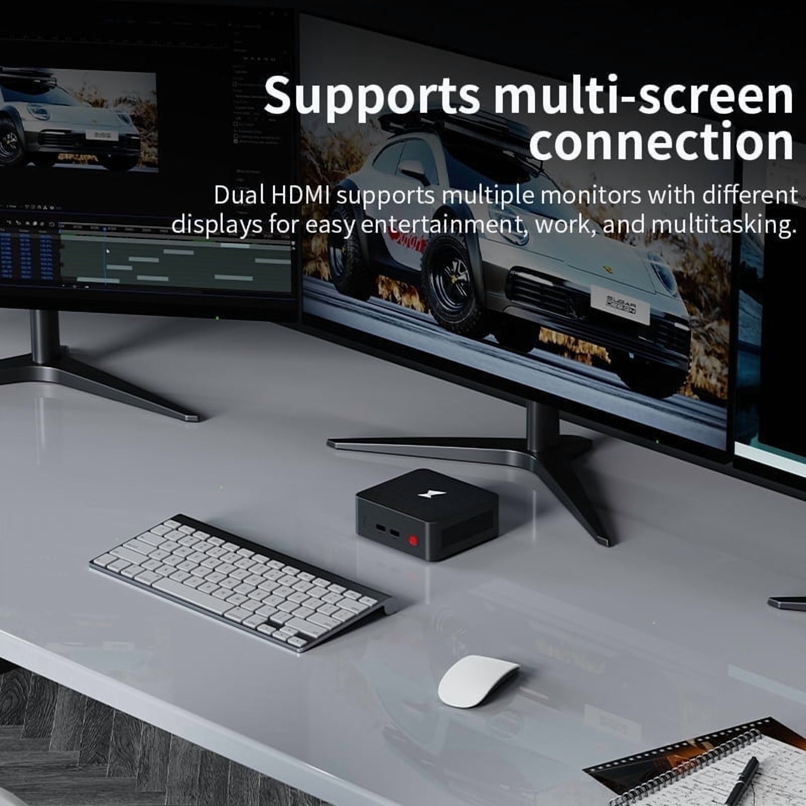 PTZZHEDM Mini PC Intel N305 16GB RAM 512GB SSD, Wi-Fi Bluetooth, Dual ...