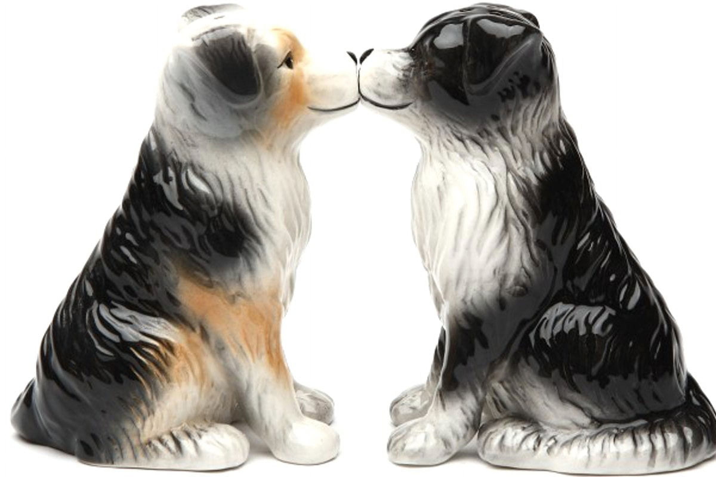 PTrading Australian Shepherd Dogs 3 3/4'' Tall Magnetic Salt and Pepper ...