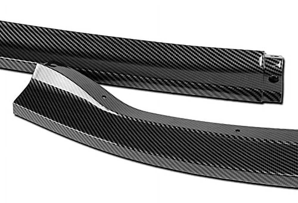 PU/507/PCF Carbon Fiber Print CS2-Style Front Bumper Body Kit Splitter Lip 3PCS Compaitble with ...
