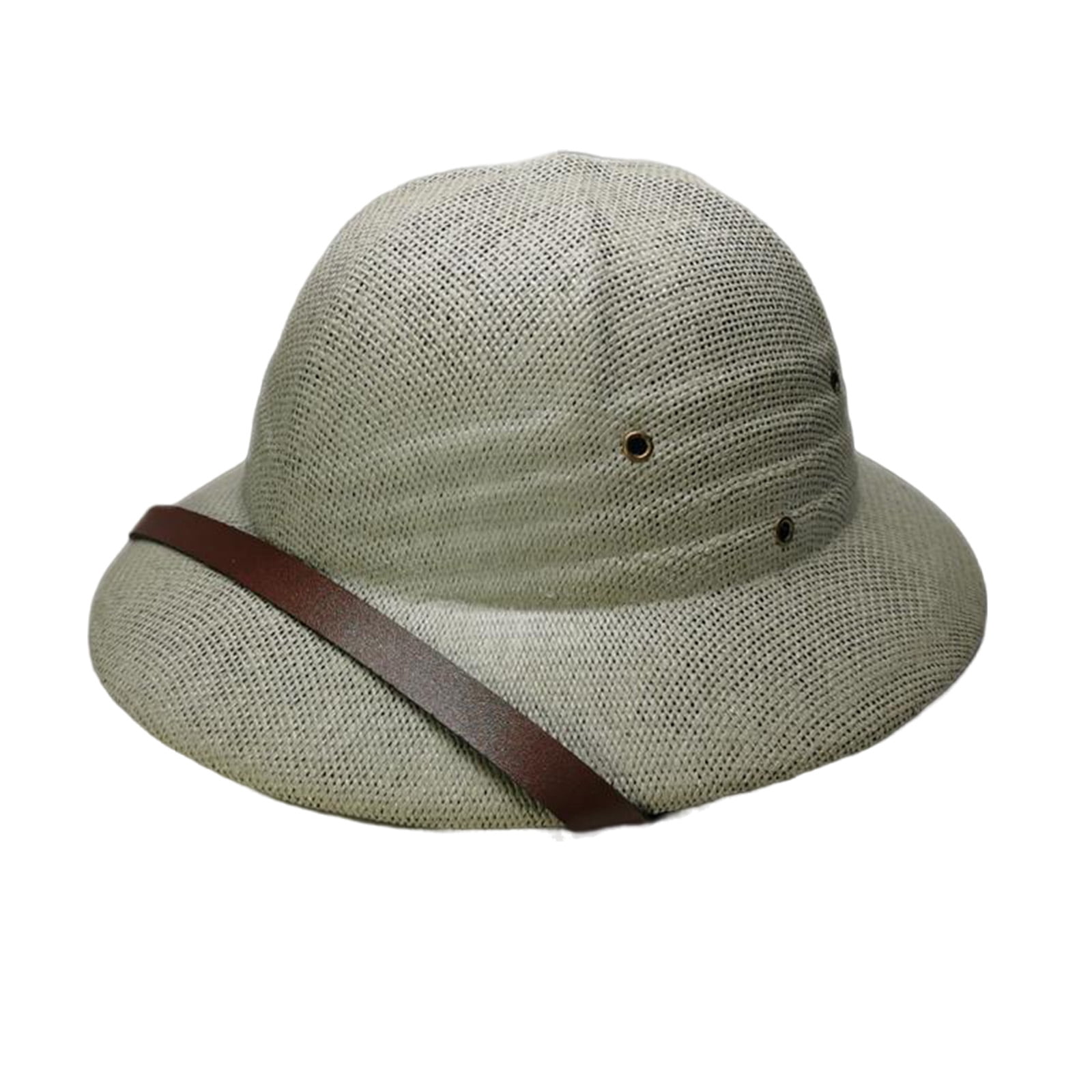 PU Belt Straw Hat Handmade for Holiday Wear Party Straw British Casual ...