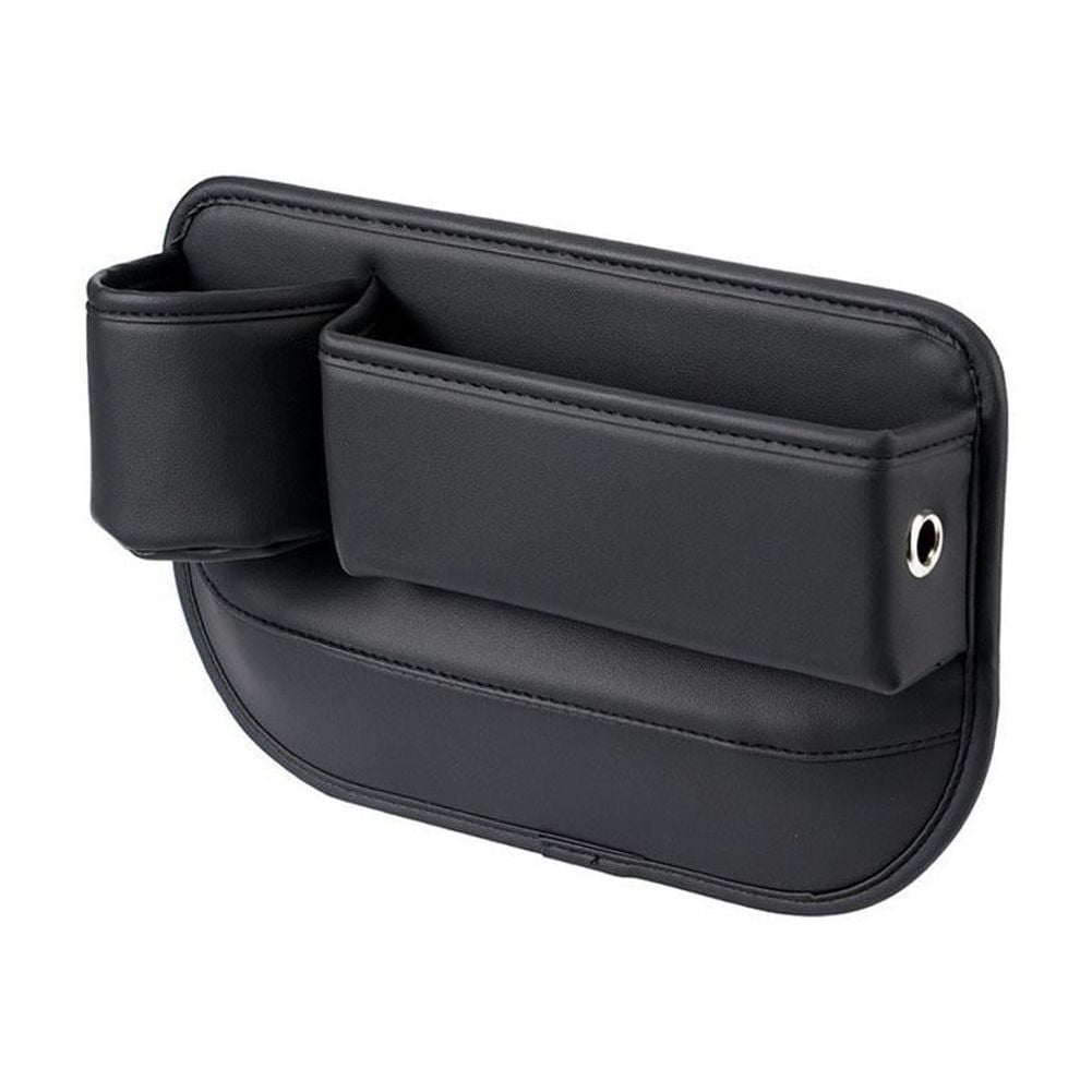 PU Car Seat Space Storage Box with Cup Holder for In-Car Storage, Easy ...
