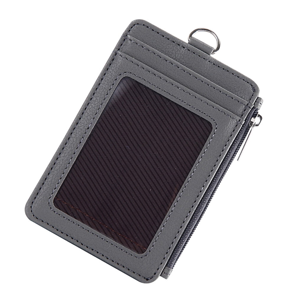 PU Case Identification Card Holder Telescopic Buckle Holder Id Badge ...