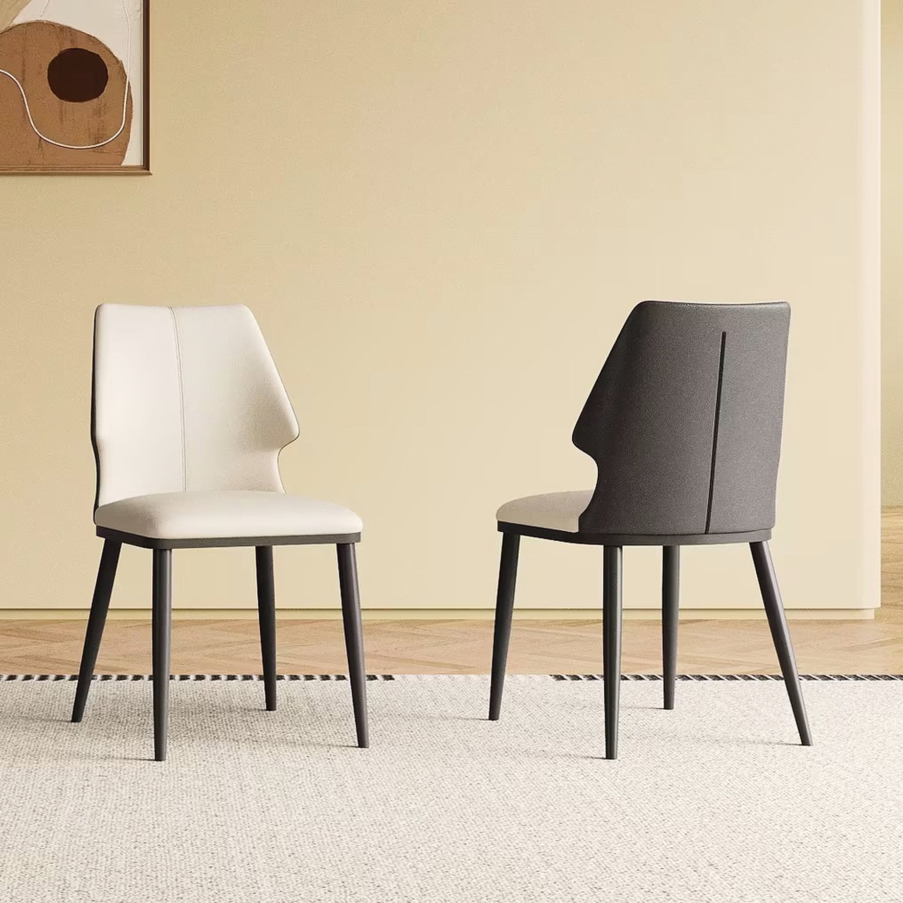 PU Gray and White - Quick Assembly - Kitchen and Dining - Low ...