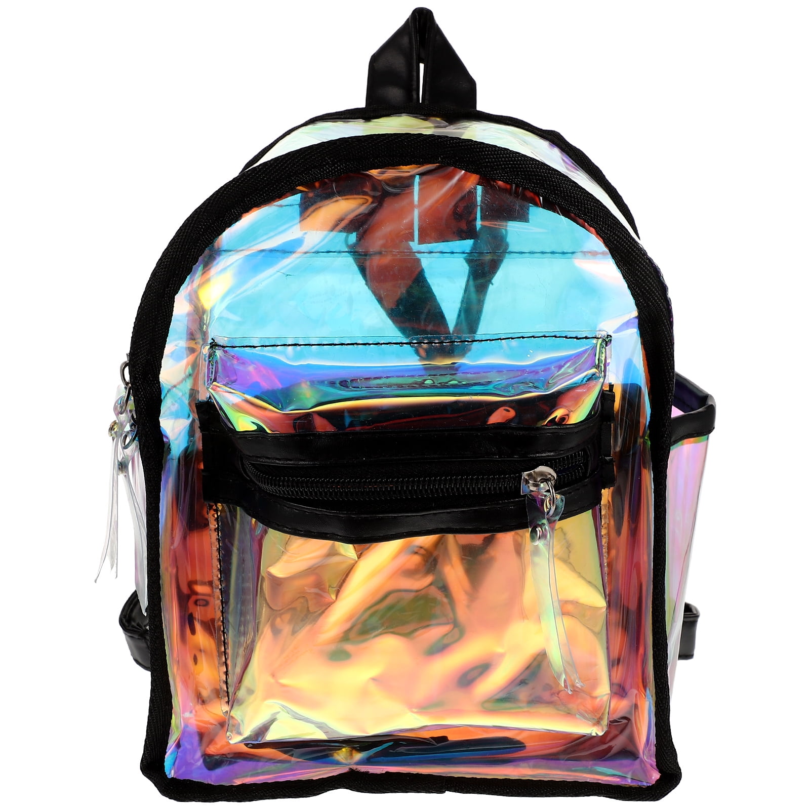 PU Holographic Backpack Bling Glitter School Bag Sling Crossbody Bag ...