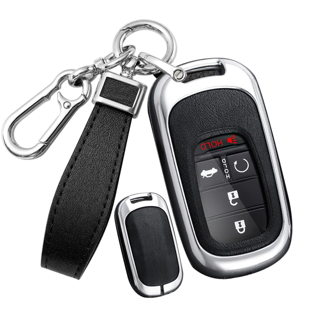 PU Leather 3/4/5 Button Key Fob Cover Fit for Honda Civic 2022 2023 ...