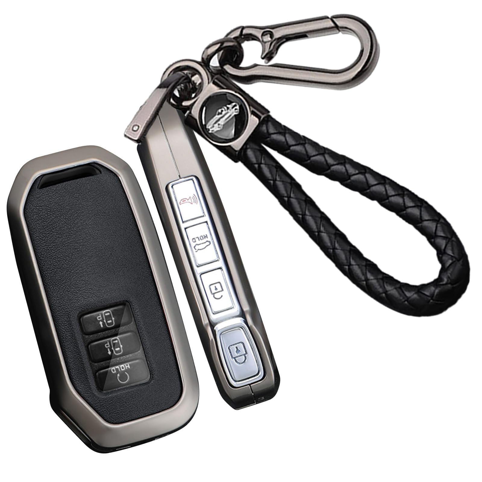 PU Leather 7 Button Key Fob Cover Compatible with Kia EV6 K5 Seltos ...