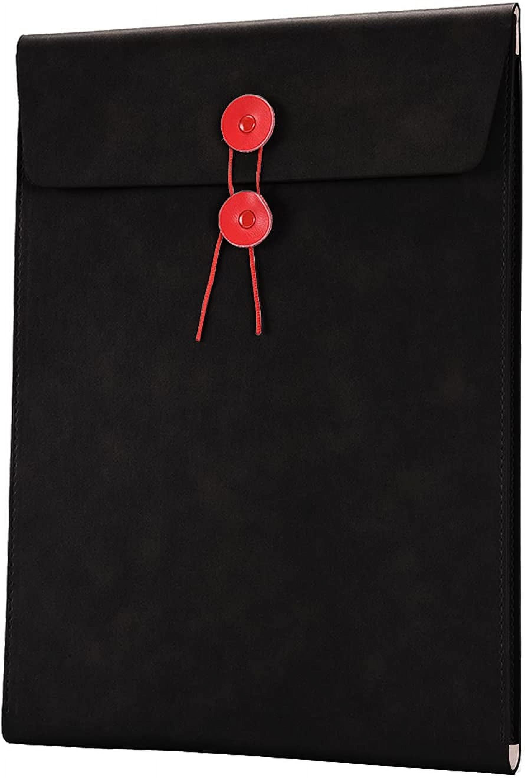 PU Leather A4 File Folder Document Holder Filing Envelope Project File ...