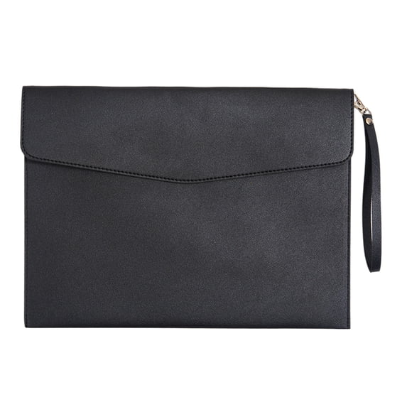 PU Leather A4 File Folder, Document Holder Filing Organizer Portfolio ...