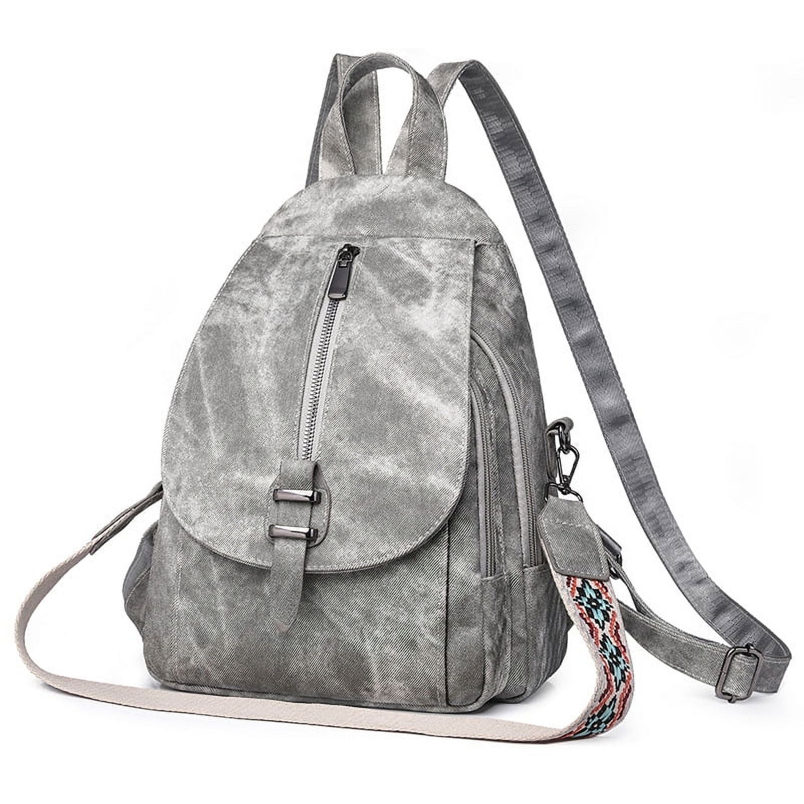 PU Leather Backpack Purse for Women Fashion Multipurpose Design Handbag ...