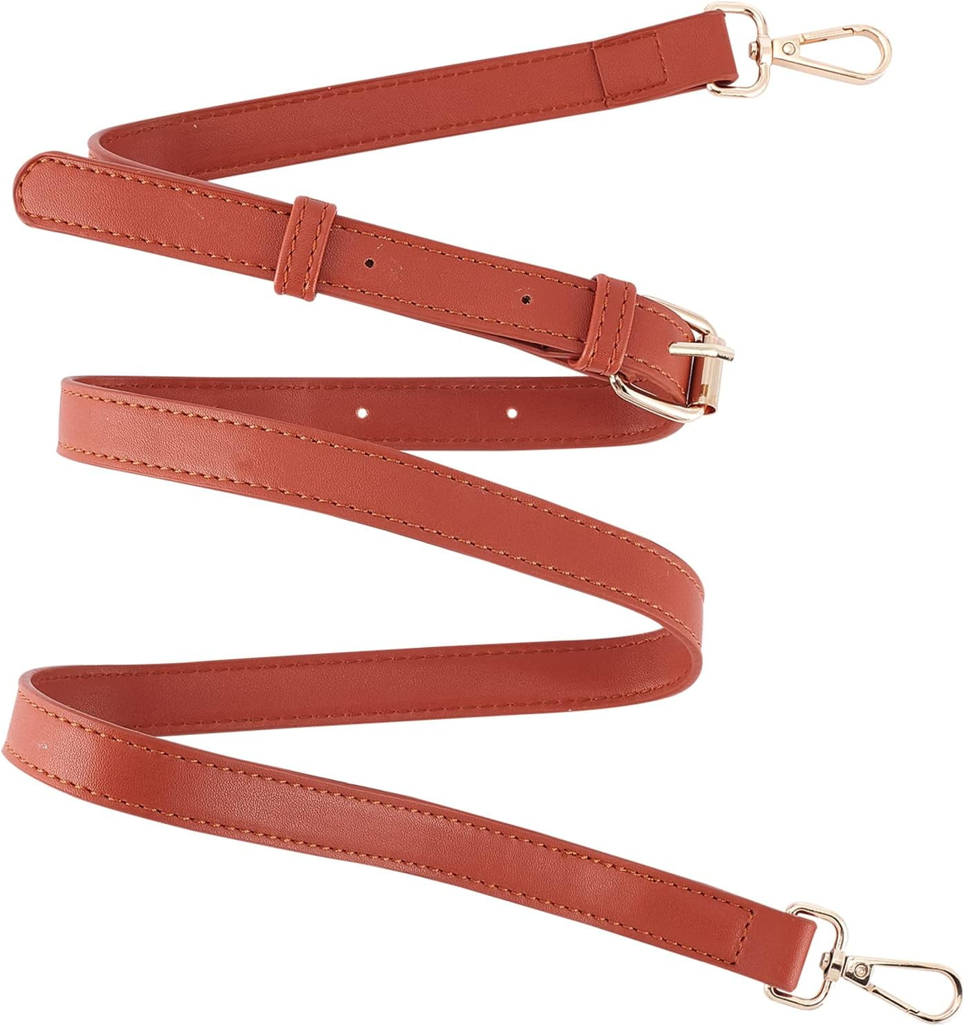 PU Leather Bag Strap Brown 1 Strand 52.3"/133cm Purse Strap Replacement Adjustable Crossbody ...