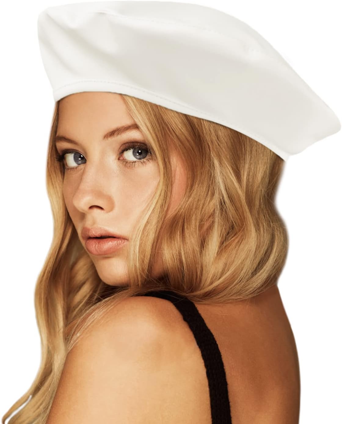 PU Leather Berets for Women French Beret Hats Artist Painter Hat ...