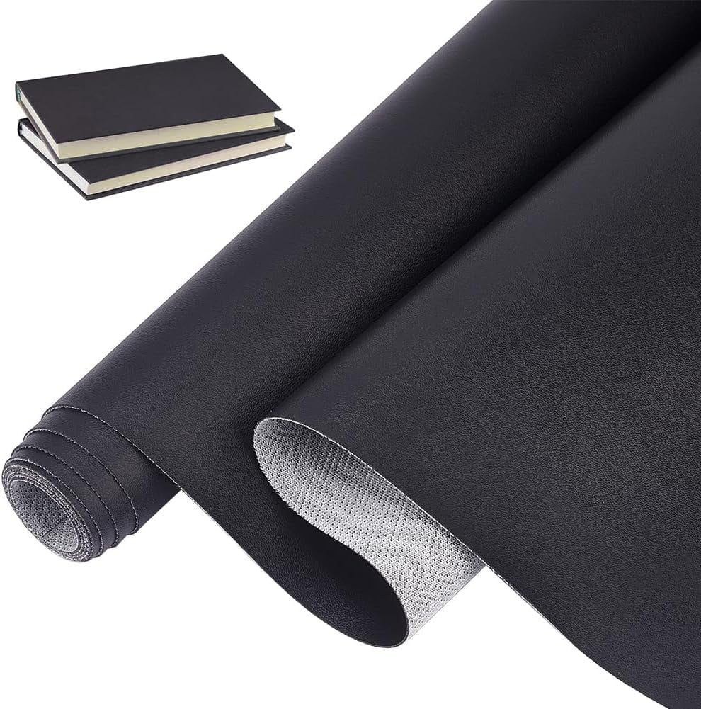 PU Leather Book Cloth Black Book Binding Cloth 17.7x39.3 Inch Leather ...