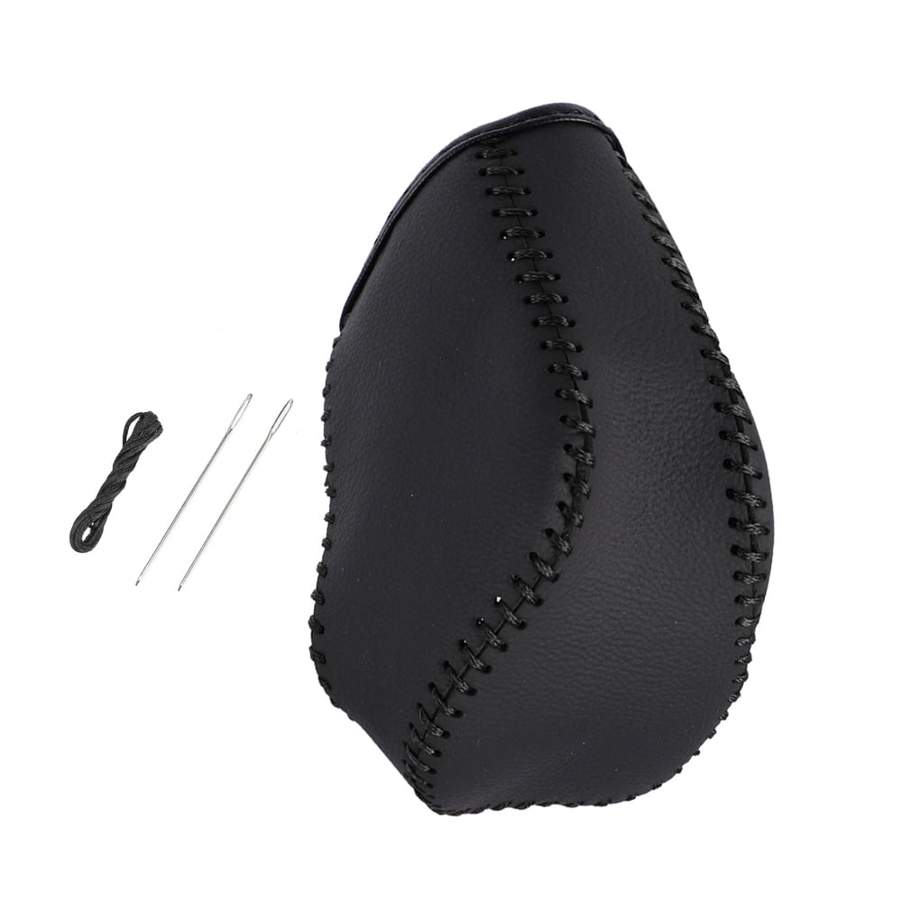 PU Leather Car Gear Shift Knob Cover Gear Shift Collars Black For ...