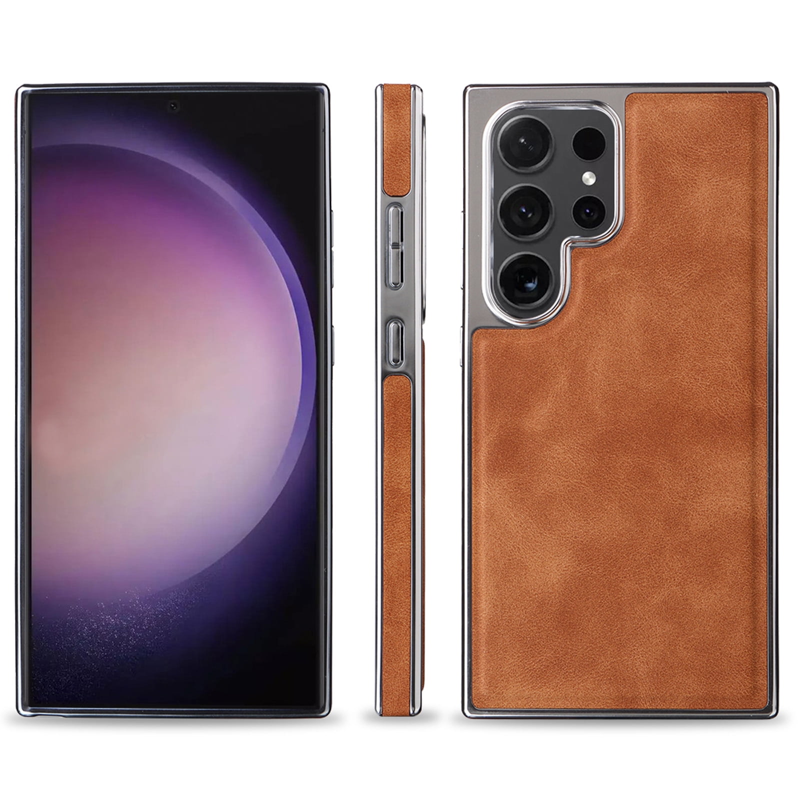 PU Leather Case for Samsung Galaxy S25 Plus with Wireless Charging ...