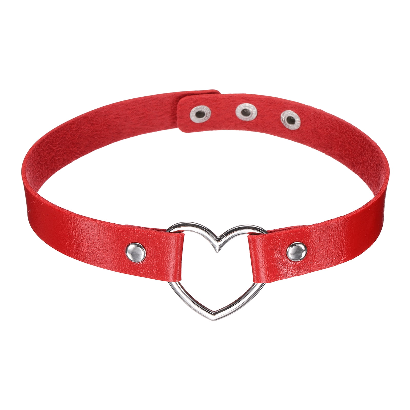 PU Leather Chokers, Love Heart Chokers Collar Necklace Gothic Punk ...