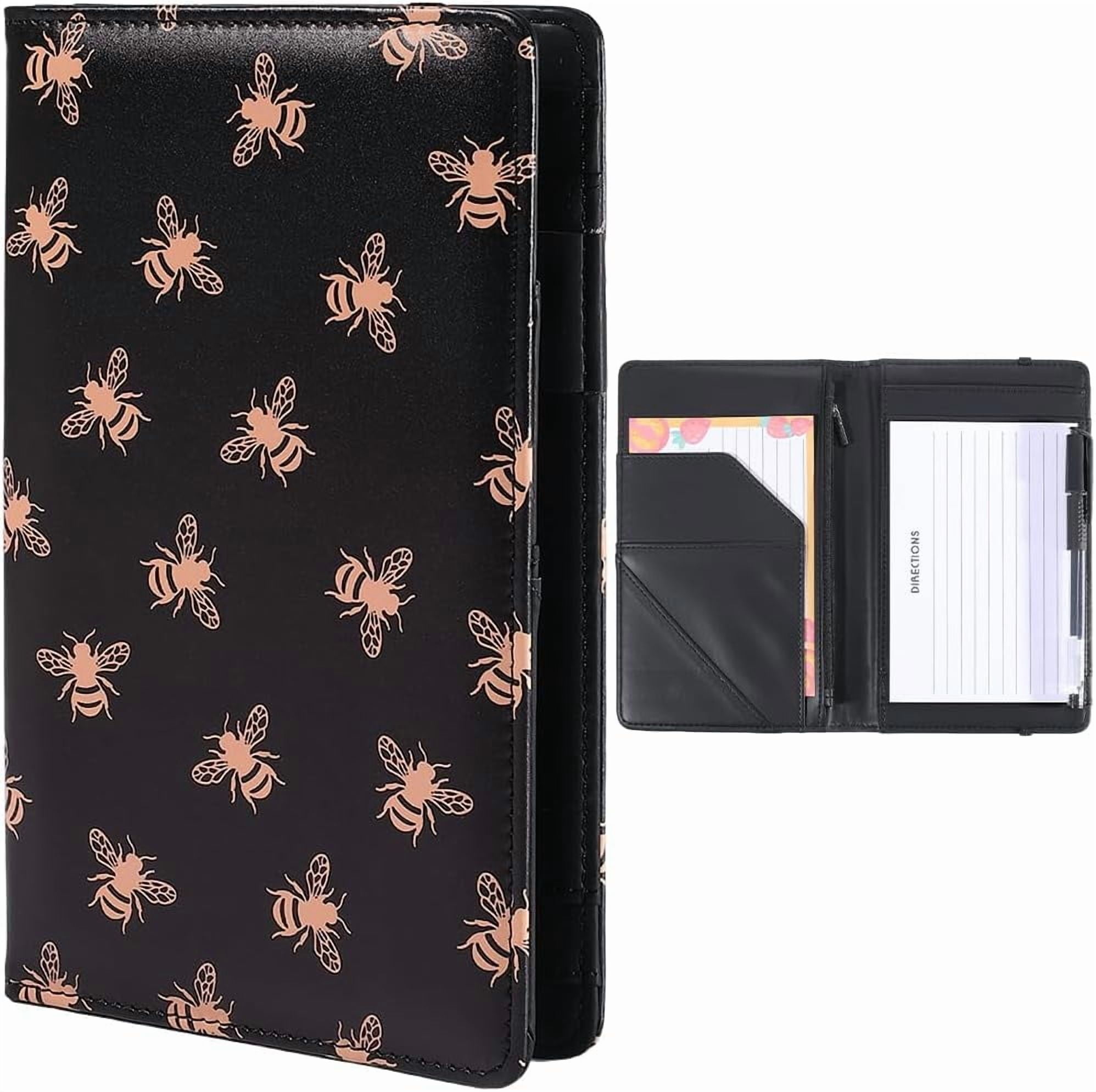 PU Leather Clipboards Portfolio Folder Leather Padfolio Binder Storage ...