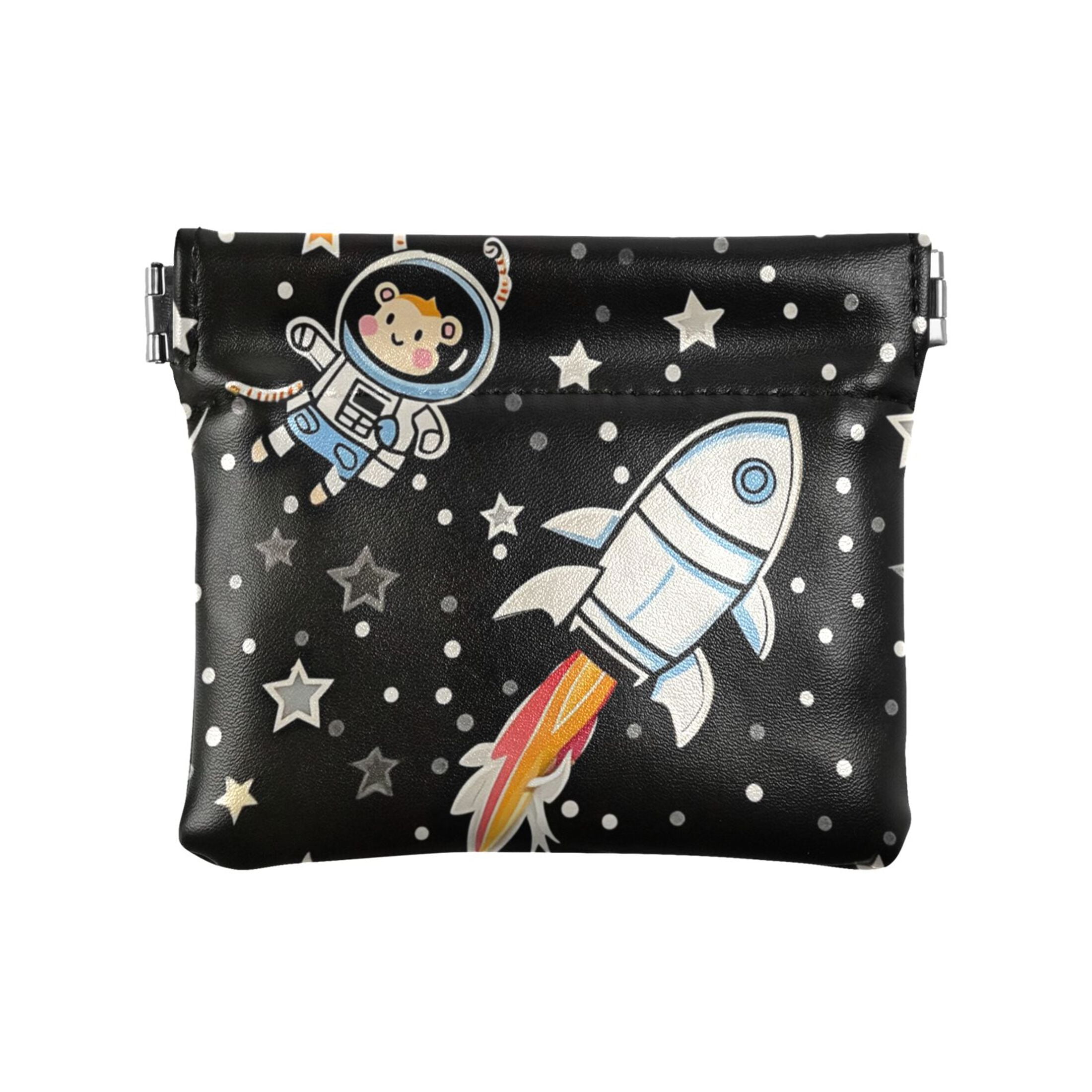 PU Leather Coin Wallet with Snap Closure Clutch Bag Holder Small Wallet ...