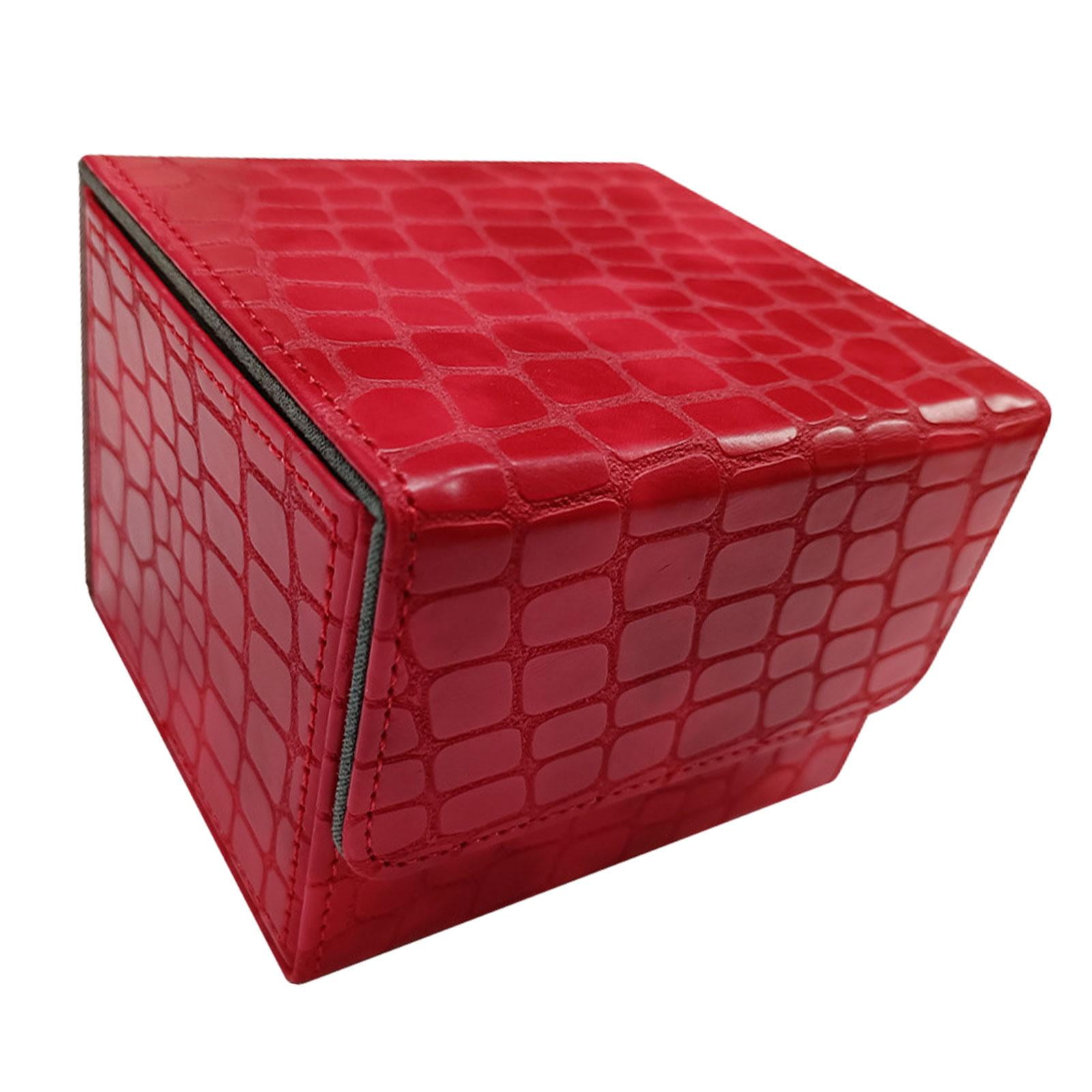 PU Leather Deck Card Boxes Large Size Fits 100 Cards Deck Game Box for ...