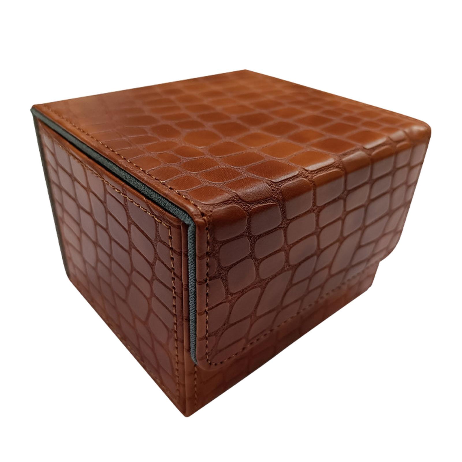 PU Leather Deck Card Boxes Large Size Fits 100 Cards Deck Game Box for ...