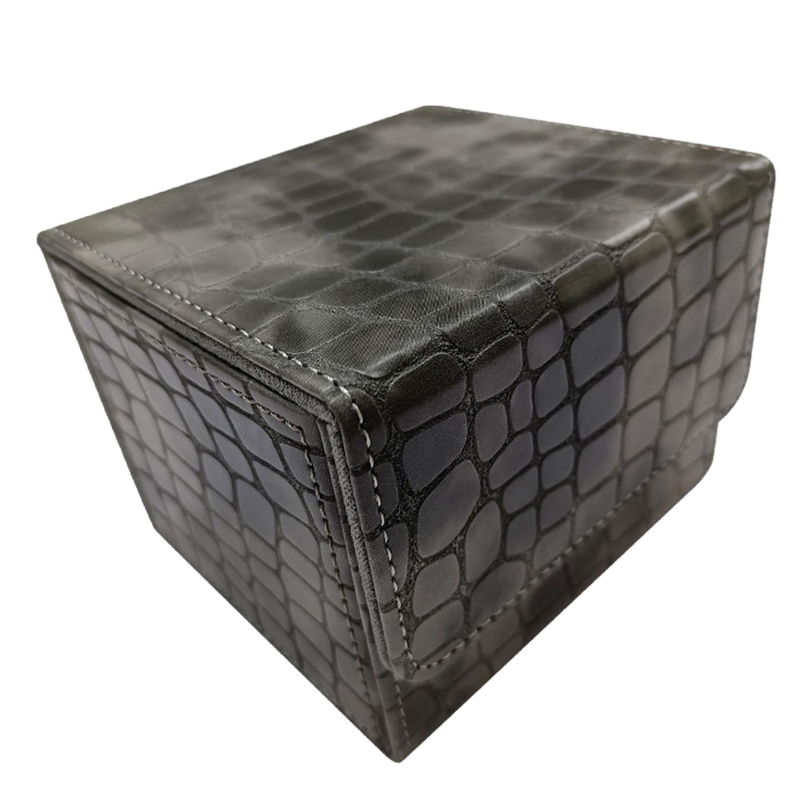 PU Leather Deck Card Boxes Large Size Fits 100 Cards Deck Game Box for ...