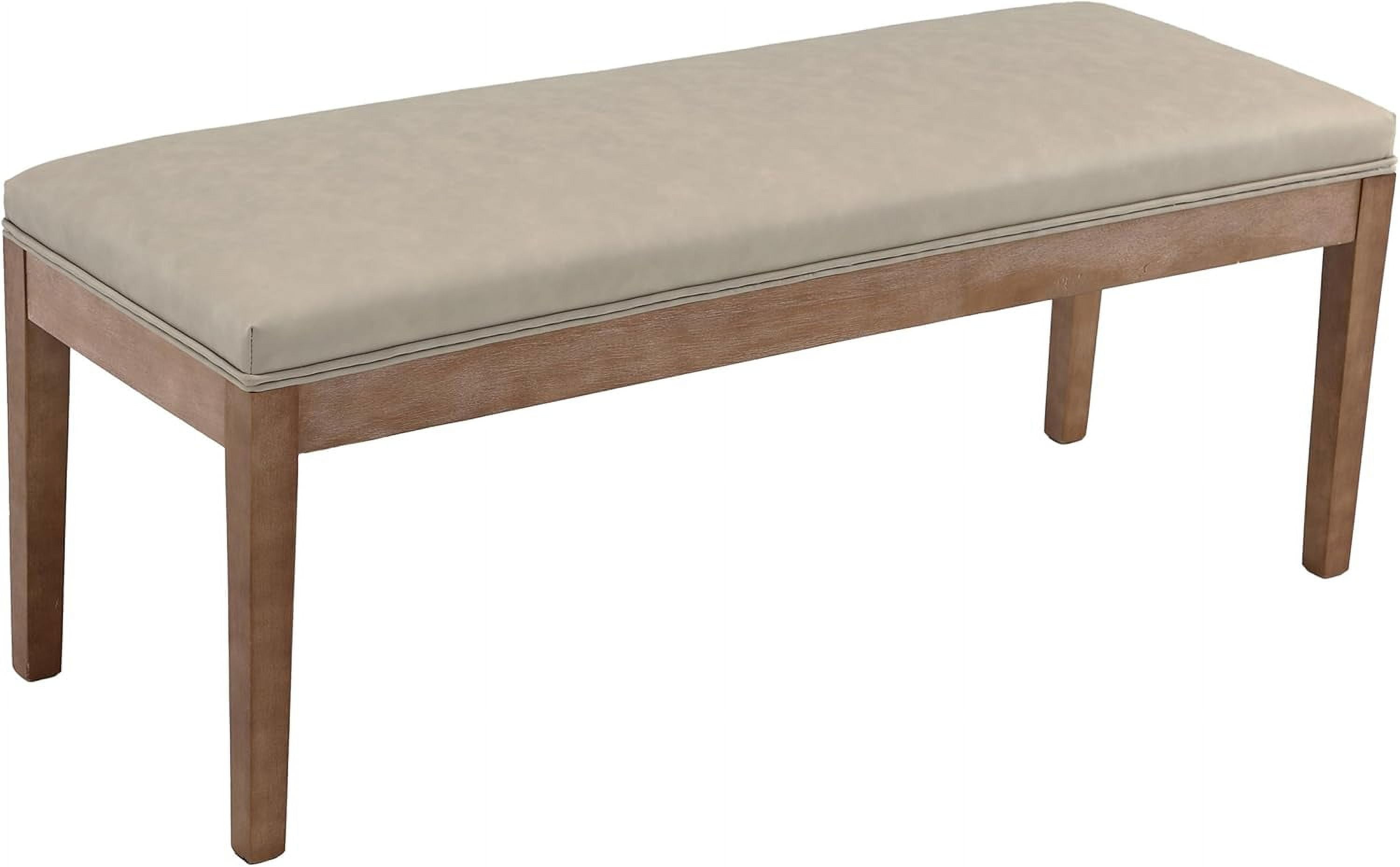 PU Leather Dining Bench Upholstered Entryway Bench Farmhouse Shoe Bench ...