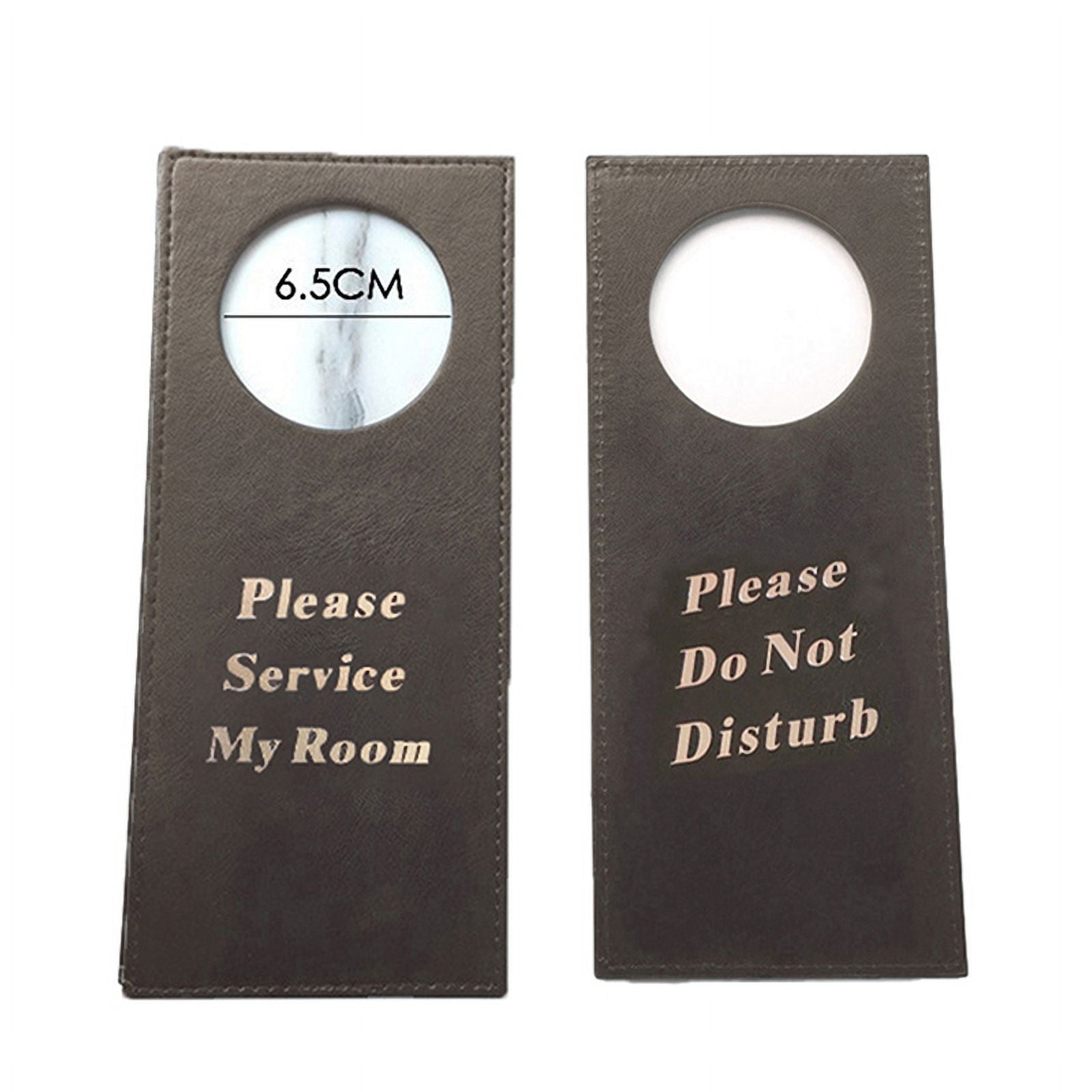 PU Leather Double-sided Door Sign Room Cleaning Label Door Tags Door ...