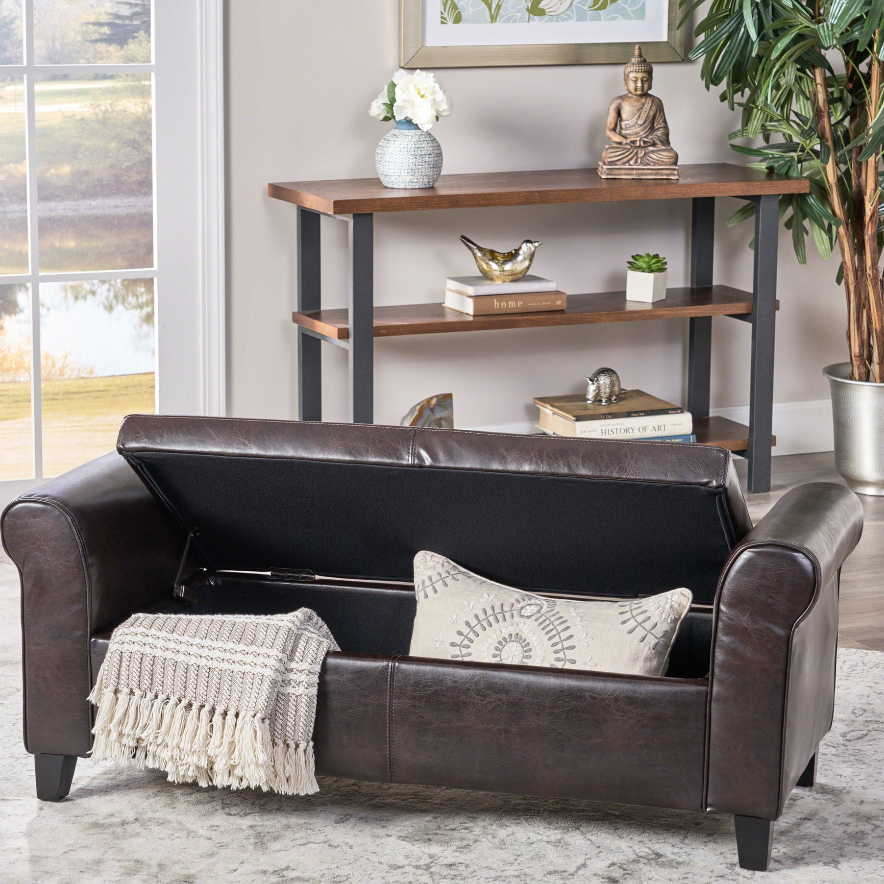 PU Leather Exterior, Soft Pressure Hinges - Great for Small Spaces ...