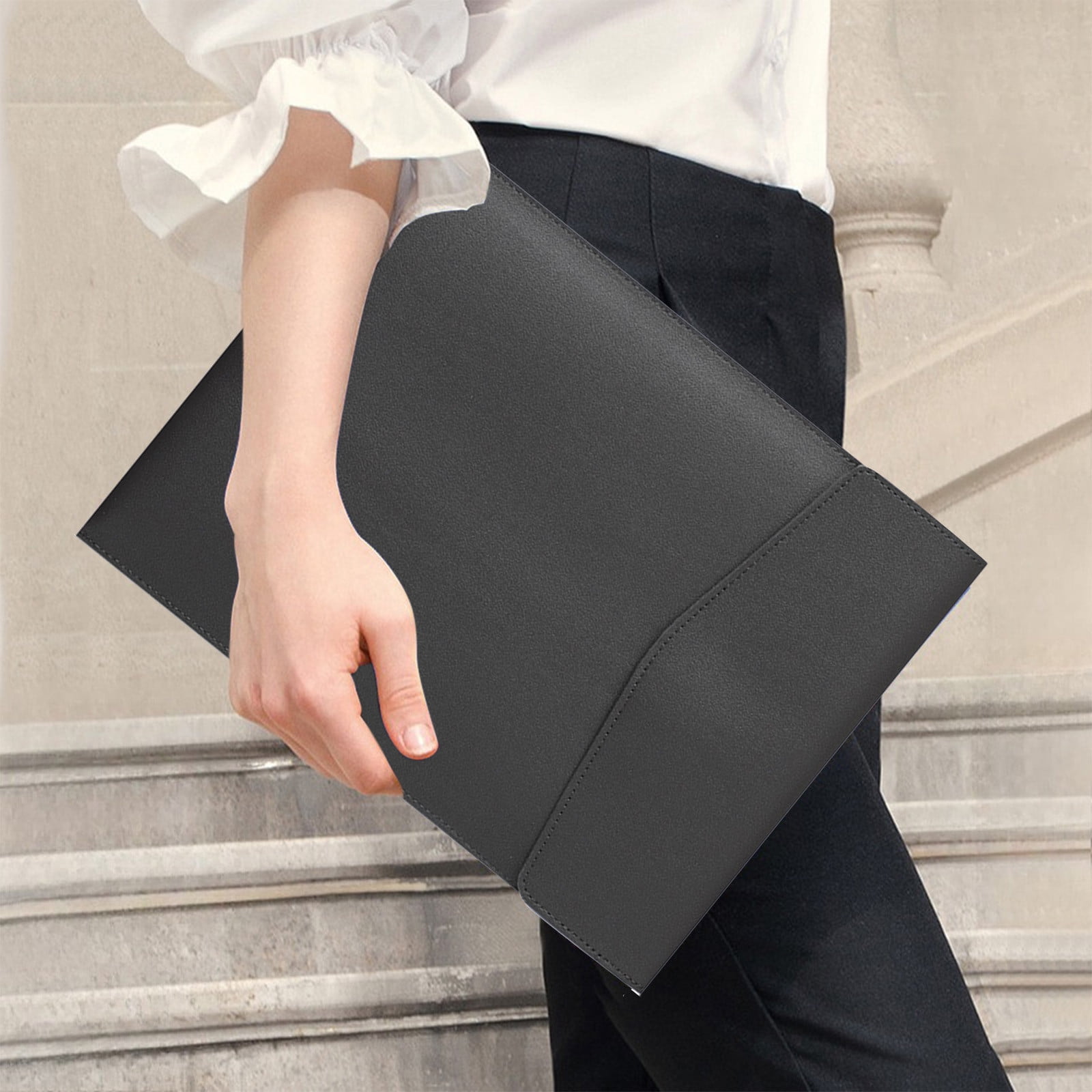 PU Leather File Folder Vertical A4 Document Holder File Envelope ...