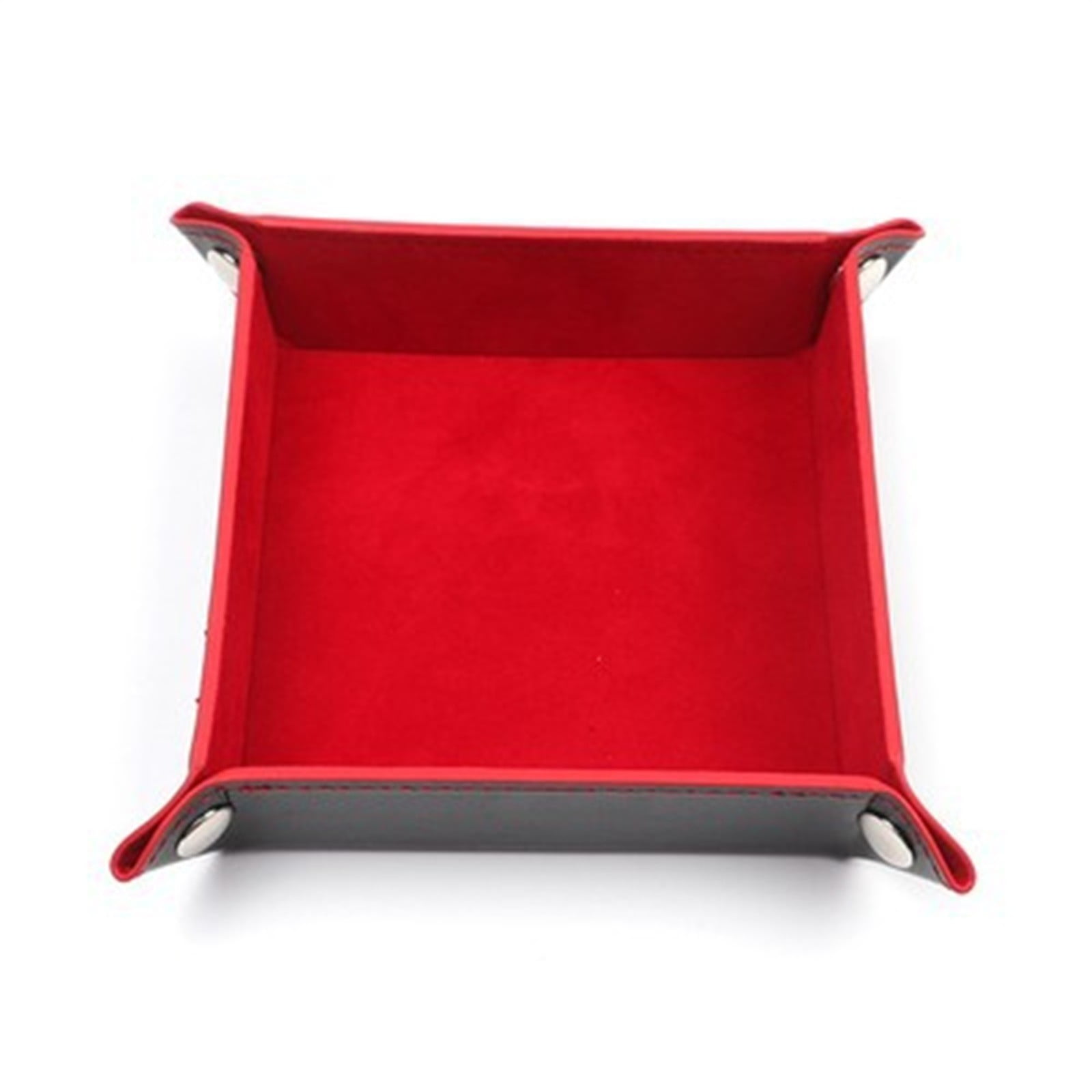 PU Leather Folding Storage Tray for Sundries and Dice Portable ...