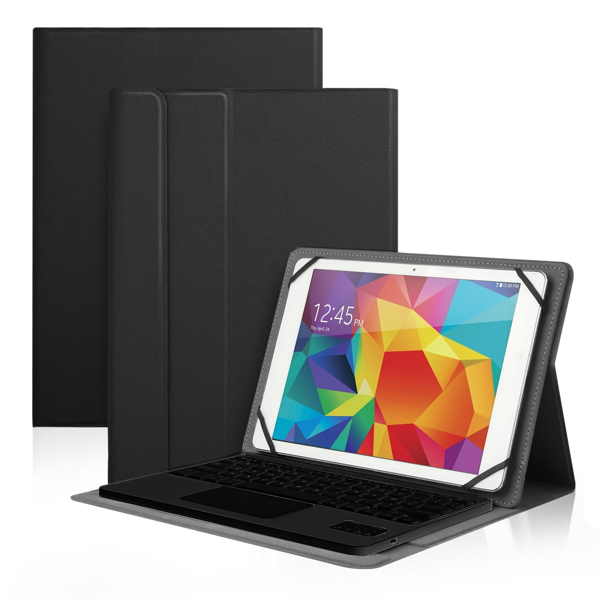 PU Leather Folio Bluetooth Keyboard Case Cover for Samsung Galaxy Note ...