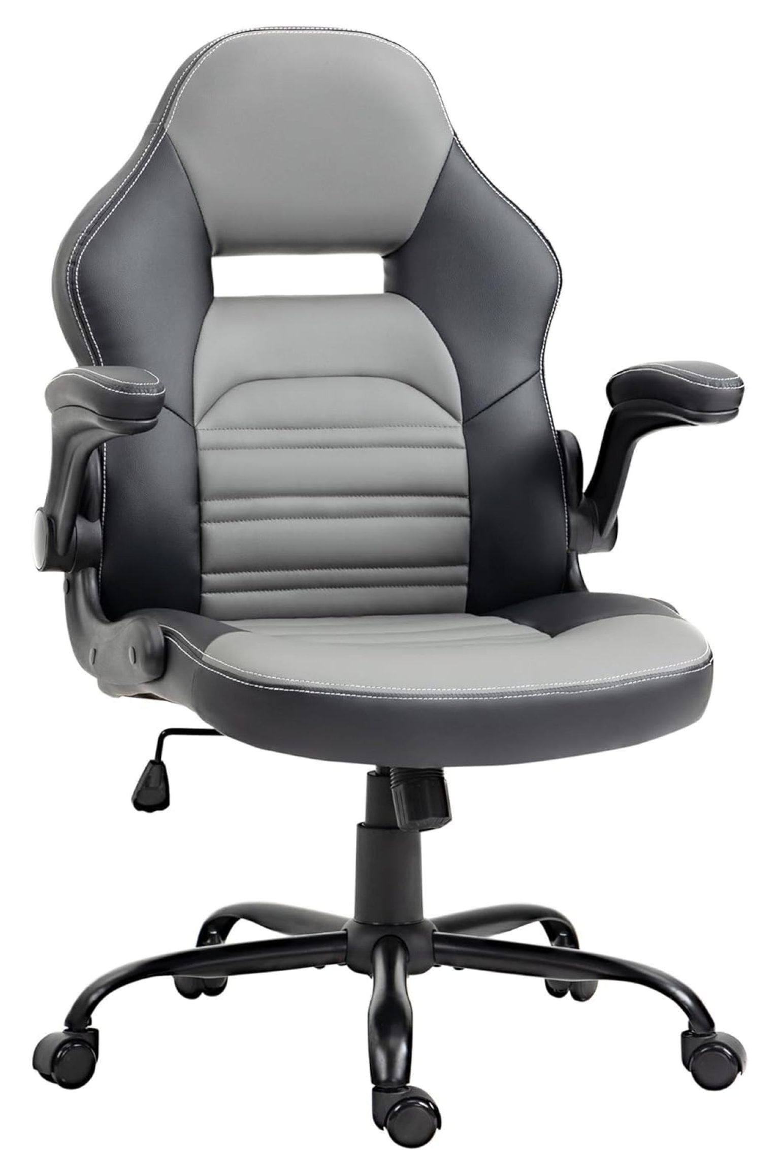 PU Leather Gaming Chair with -up Armrests, Racing Computer Chair ...