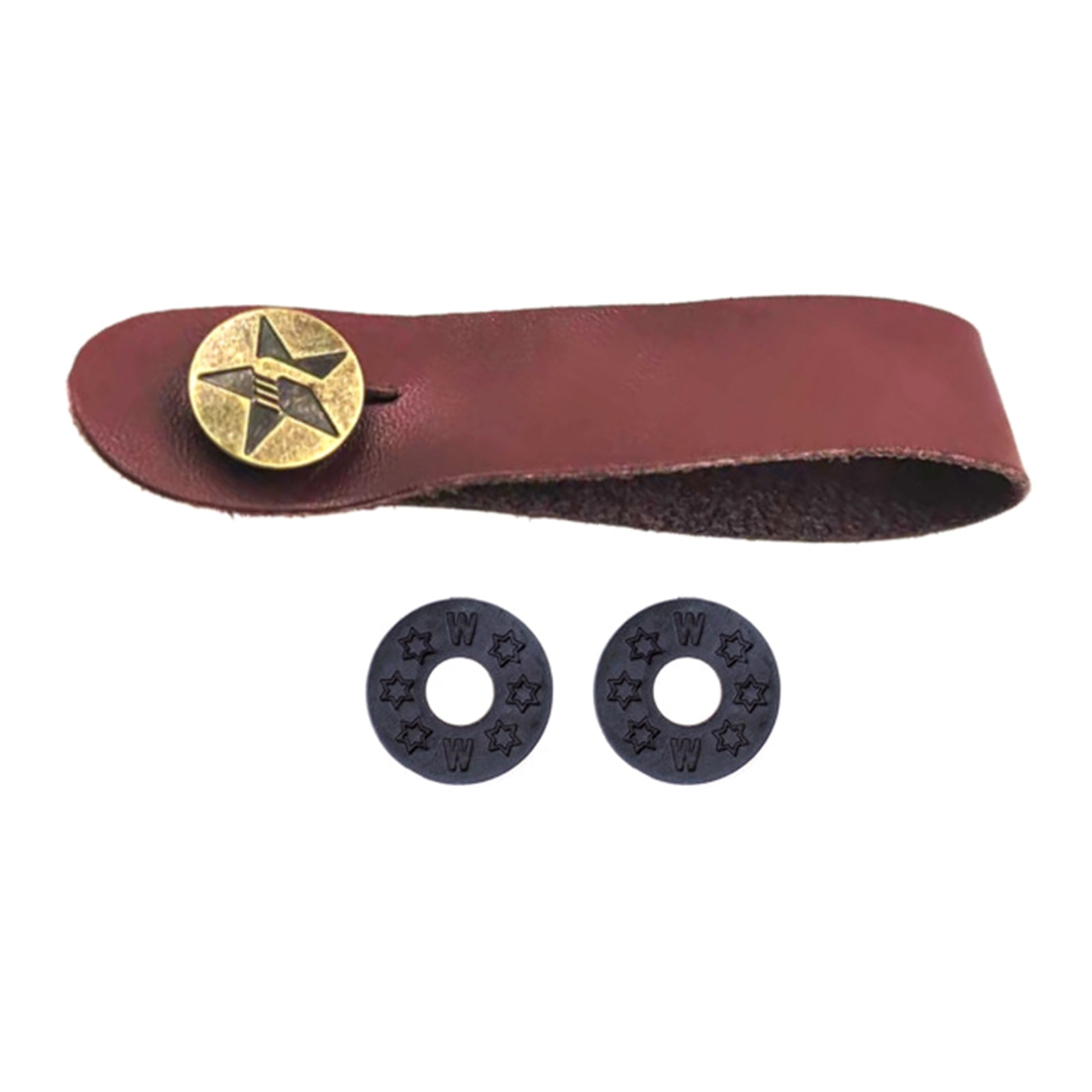 PU Leather Guitar Strap Holder Button Safe Lock Headstock Adapter Tie ...