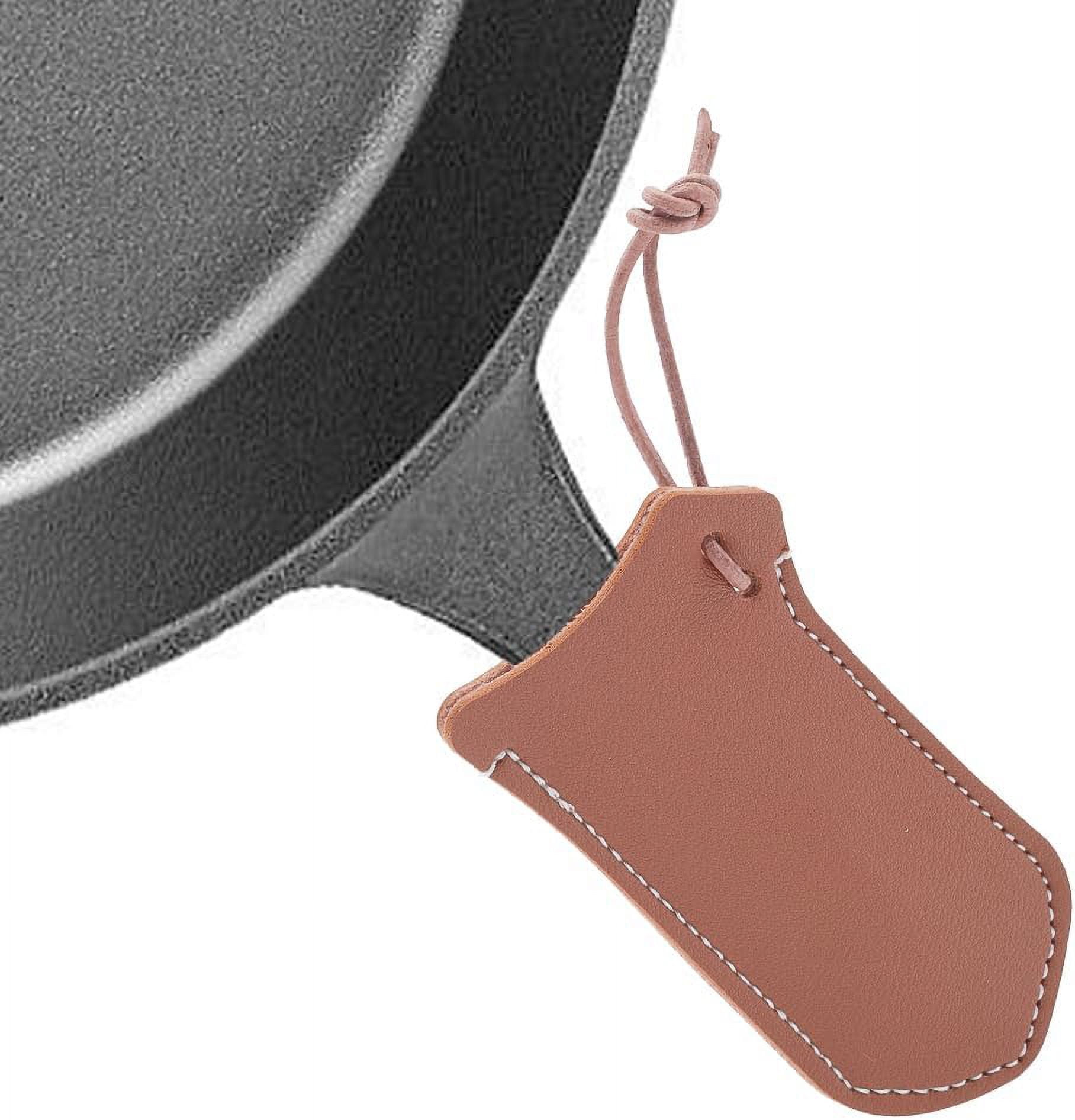 PU Leather Hot Handle Panhandle Iron Cast Potholder Pan Holders Skillet ...