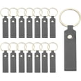 PU Leather Keychain Blanks Bulk Laser Engraving Key Fob Kit with Rings ...