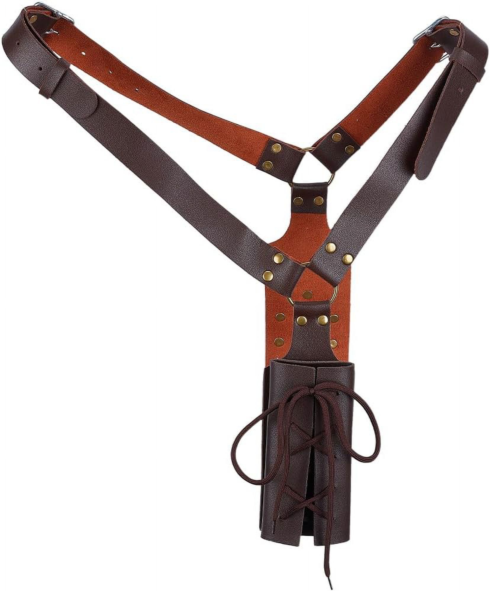 PU Leather Knife Sheaths with Iron Findings Waist Belt Holder Retro ...