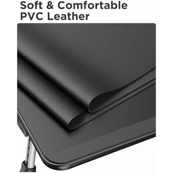 PU Leather Laptop Bed Tray Table, Adjustable Laptop Stand with ...