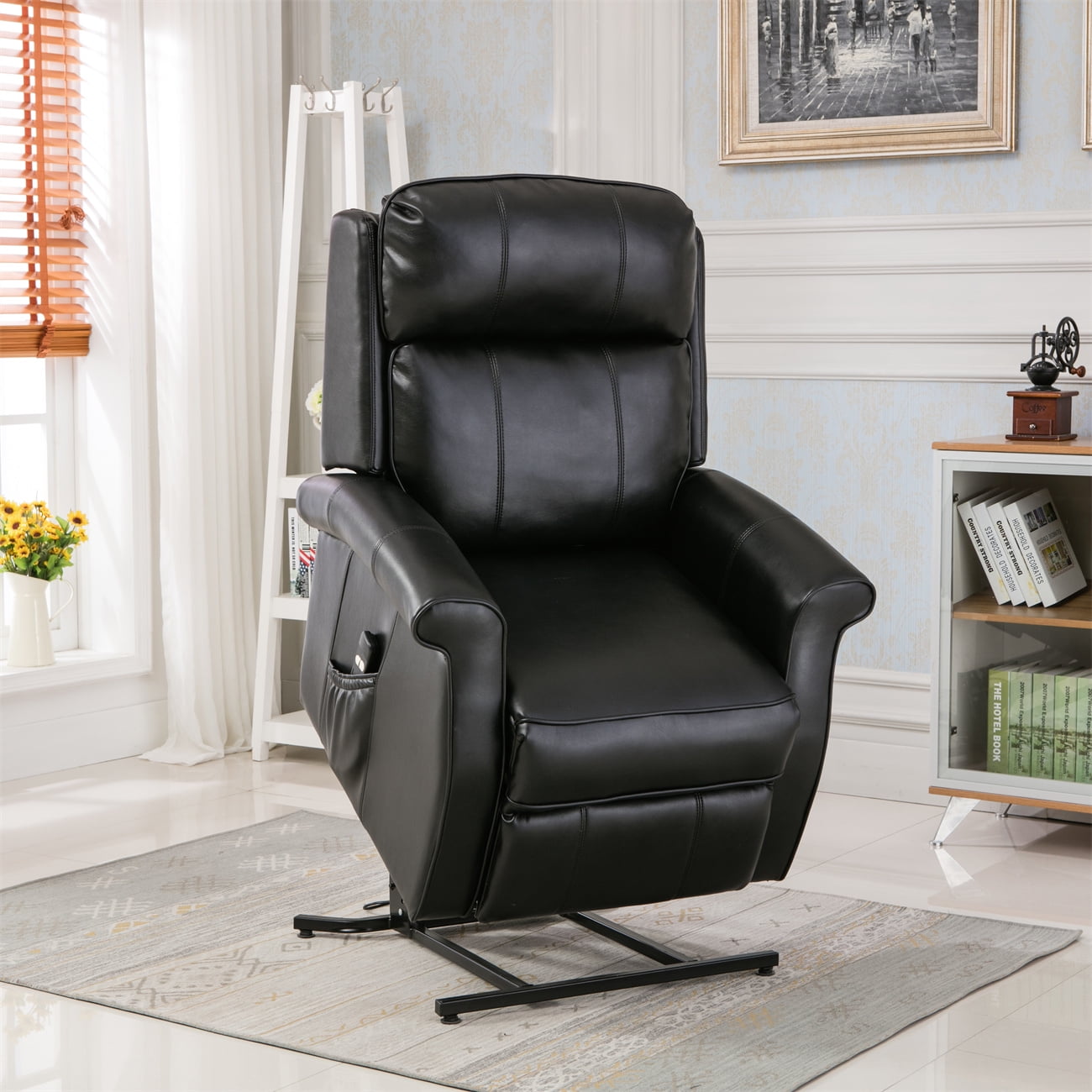 PU Leather Lift Chair, Electric Power Lift Recliner Chair for Elderly ...