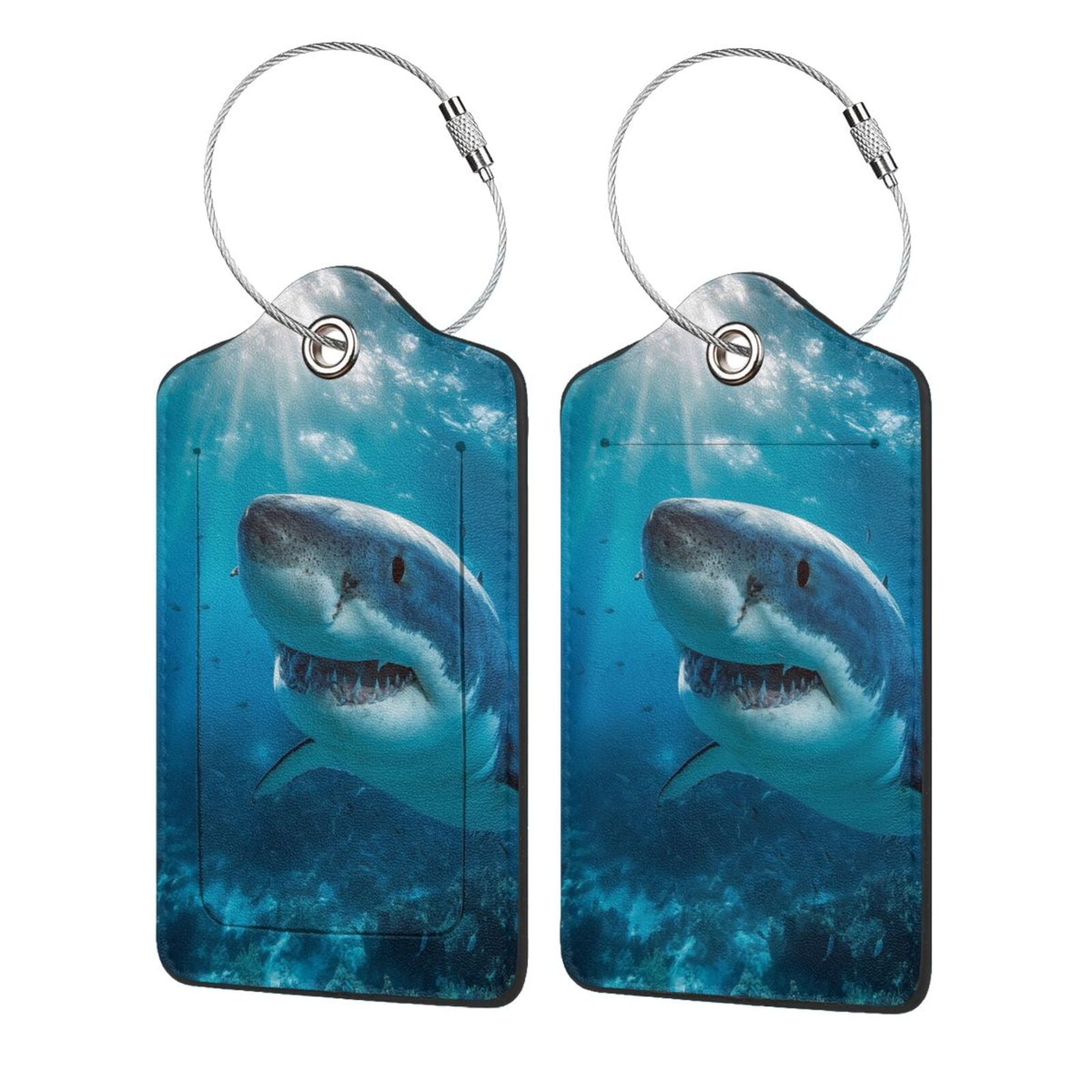 PU Leather Luggage Tag with Stainless Steel Ring - Customizable for ...