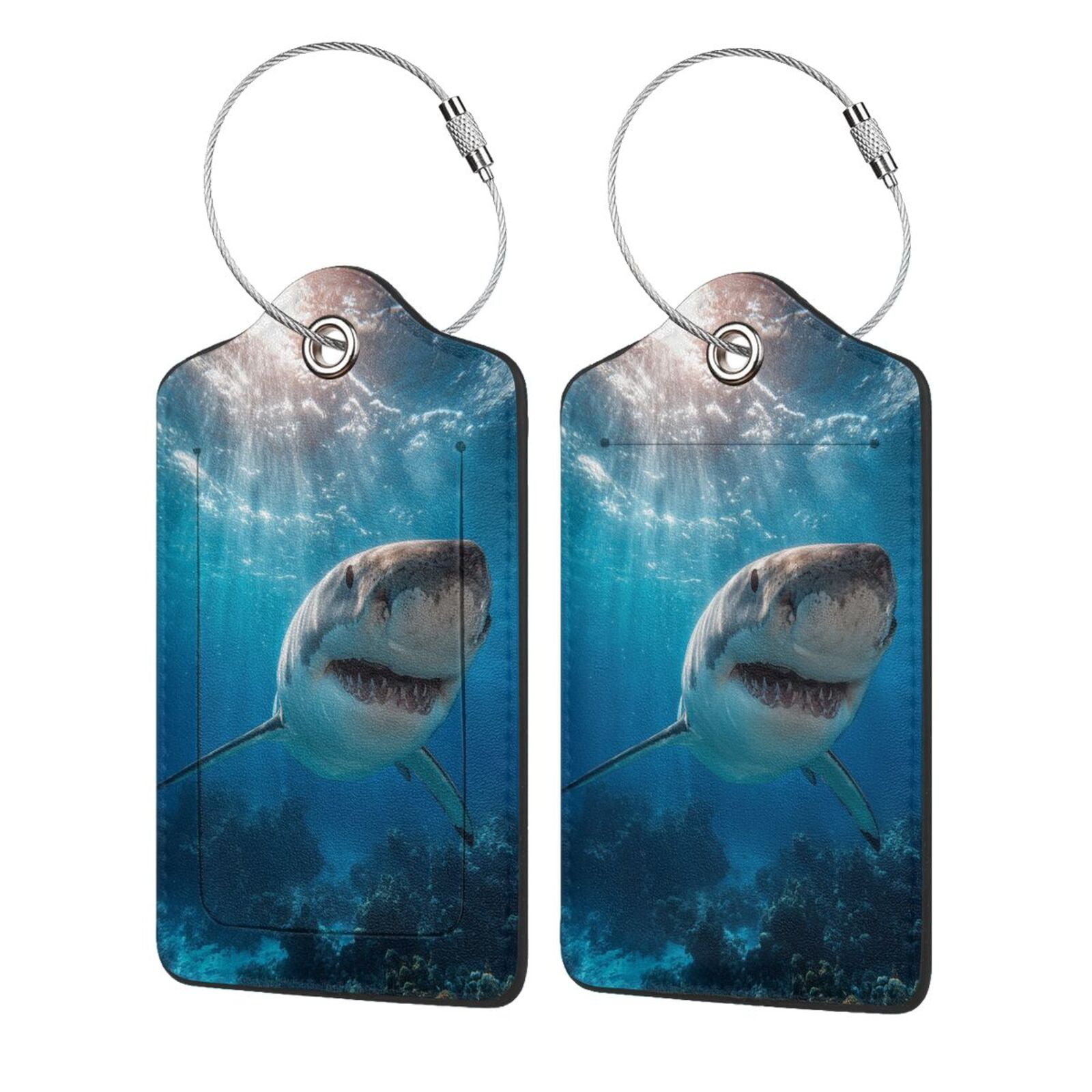 PU Leather Luggage Tag with Stainless Steel Ring - Customizable for ...