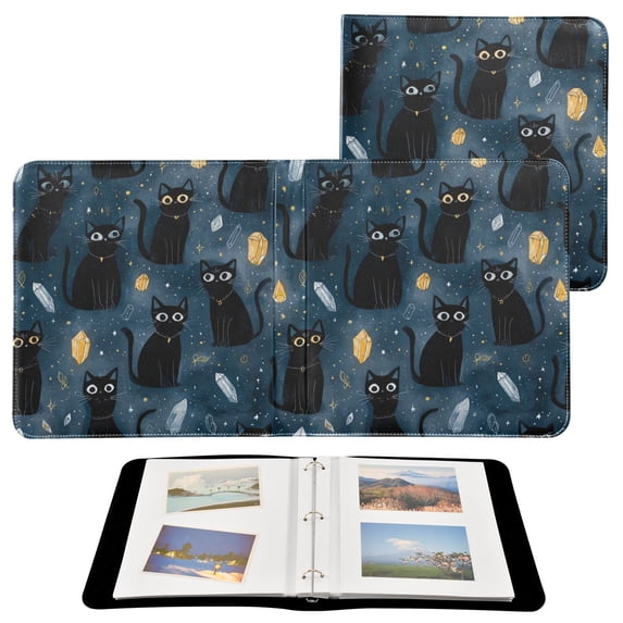 PU Leather Photo Album with Self-Adhesive Pages Scrapbook DIY Picture ...