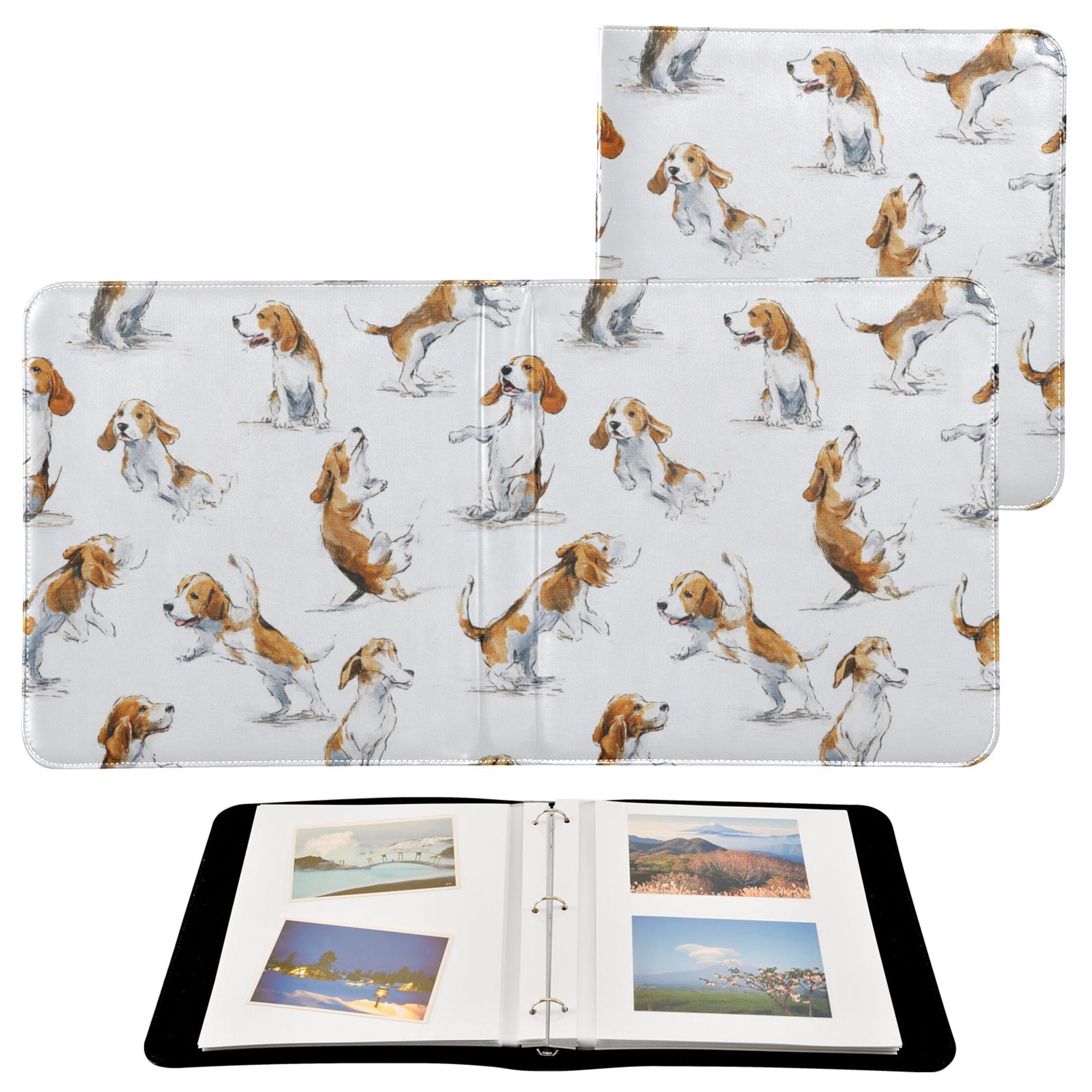 PU Leather Photo Album with Self-Adhesive Pages Scrapbook DIY Picture ...