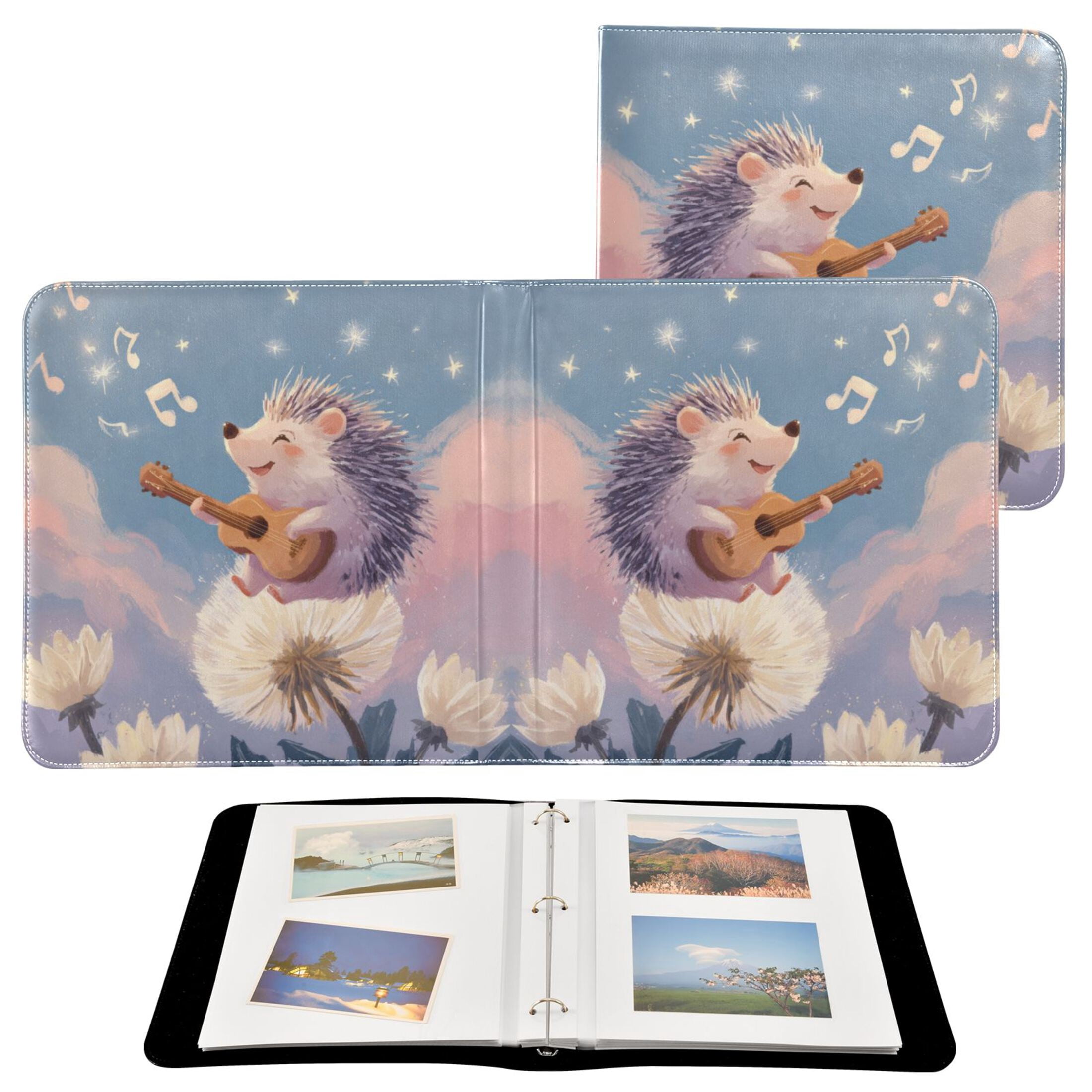PU Leather Photo Album with Self-Adhesive Pages Scrapbook DIY Picture ...