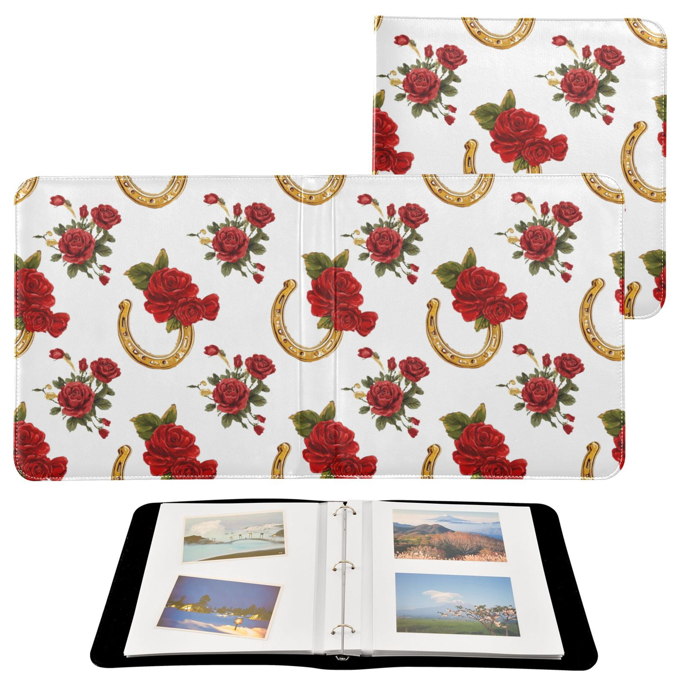 PU Leather Photo Album with Self-Adhesive Pages Scrapbook DIY Picture ...