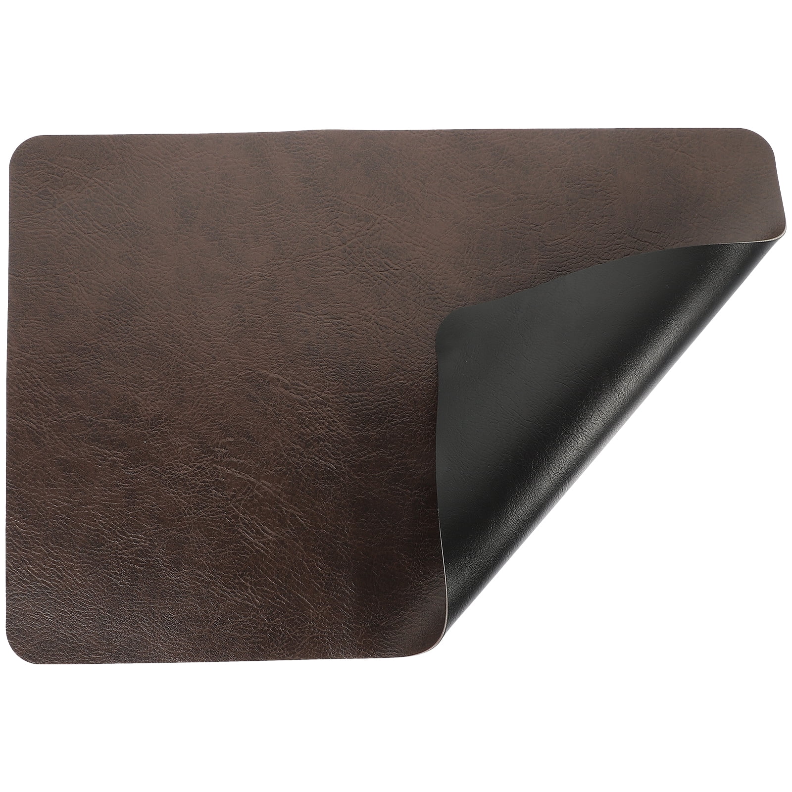 Black PU Leather Placemat for Table Use Heat Resistant and Easy to ...