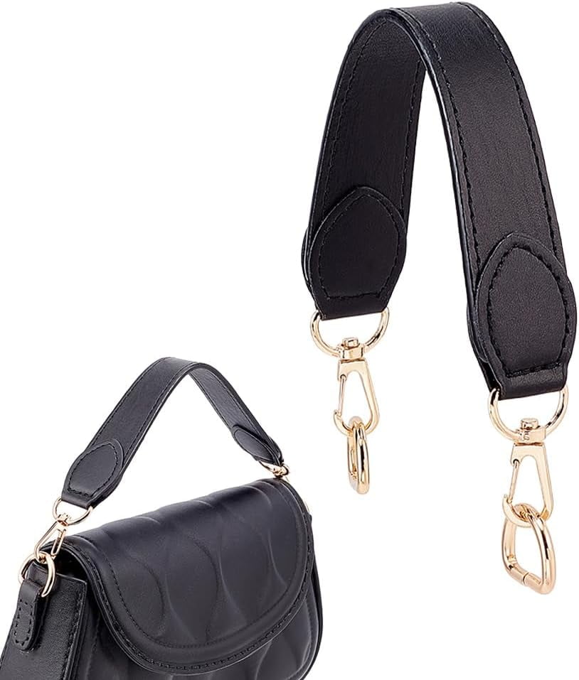 Short Leather Handbag Handle 12.6 Inch PU Leather Purse Strap Wide ...