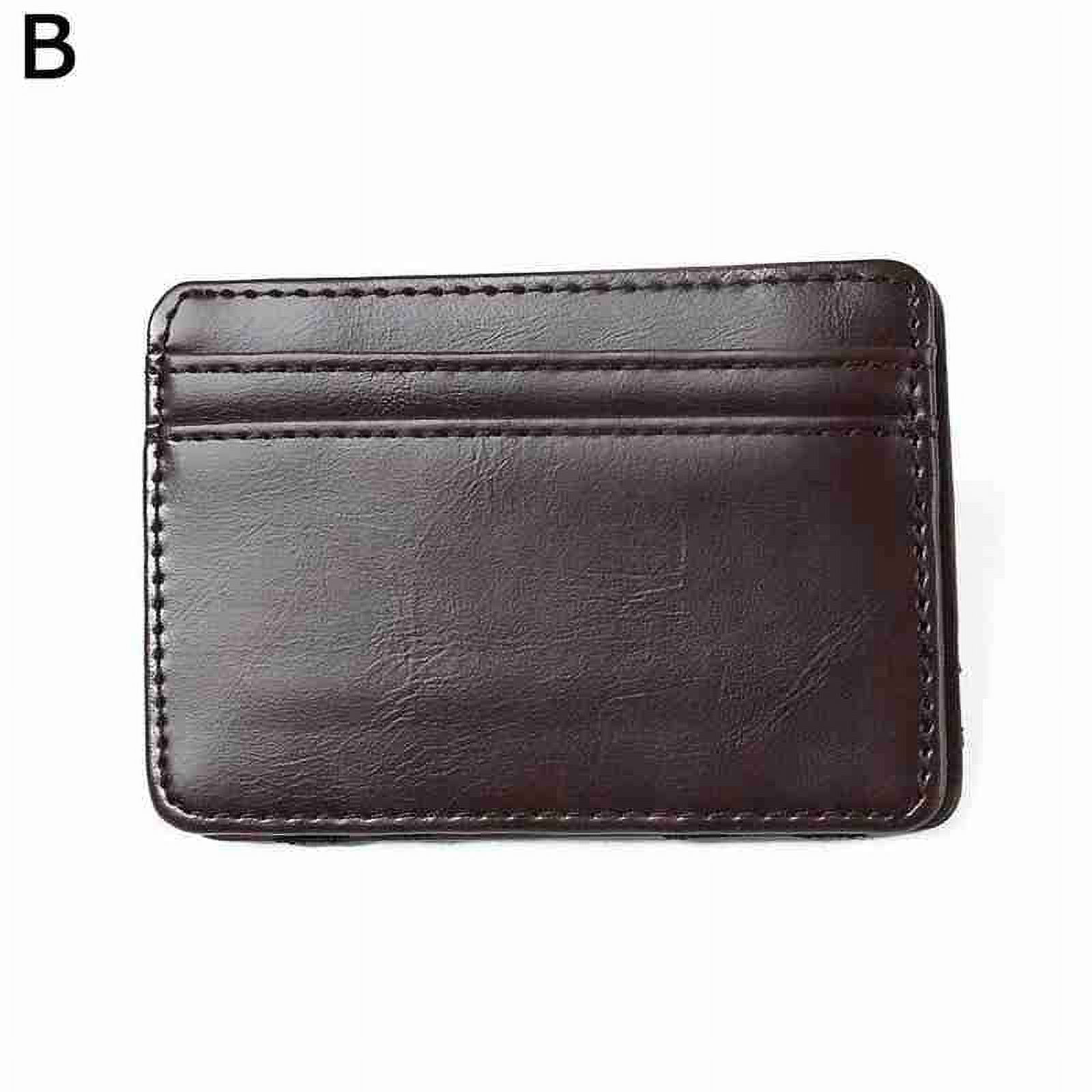 PU Leather RFID Money Clip Slim Mens Wallet ID Credit Holder Card Case ...