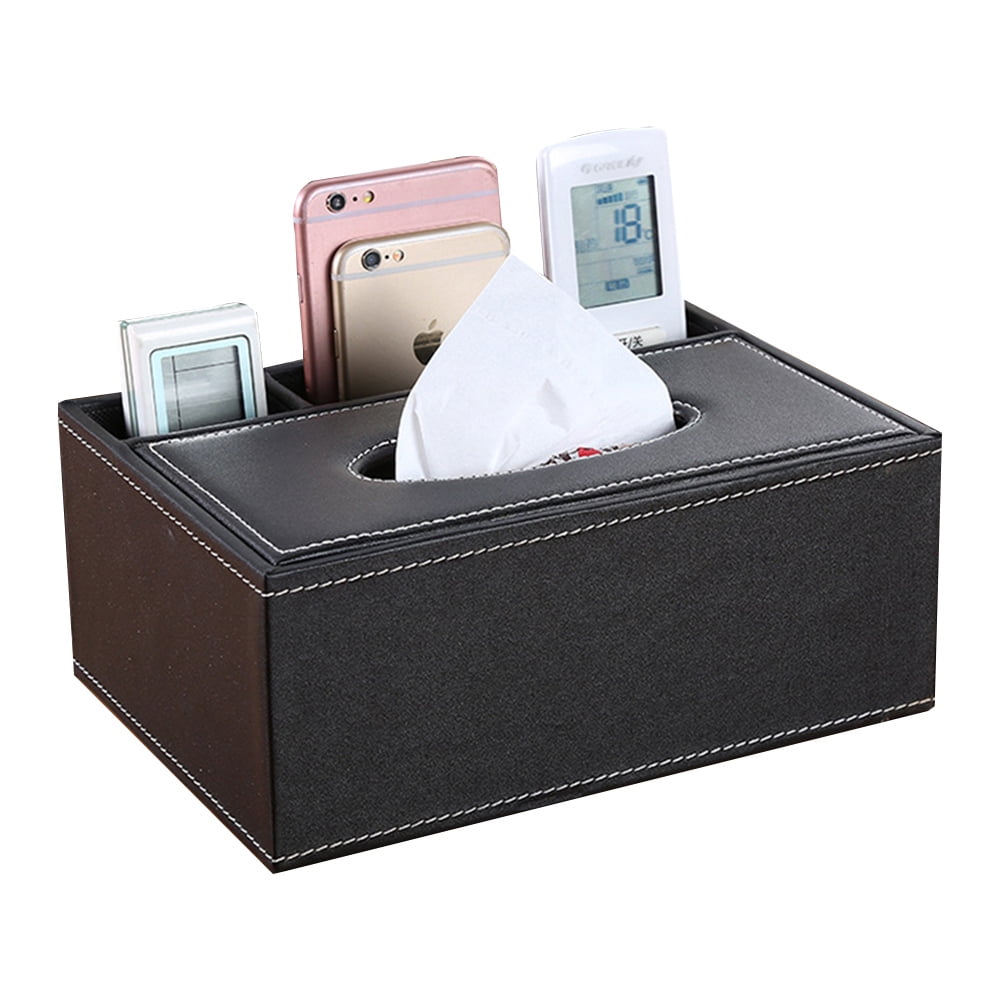 PU Leather Rectangular Tissue Box Cover - Multifunctional Tissue Box ...